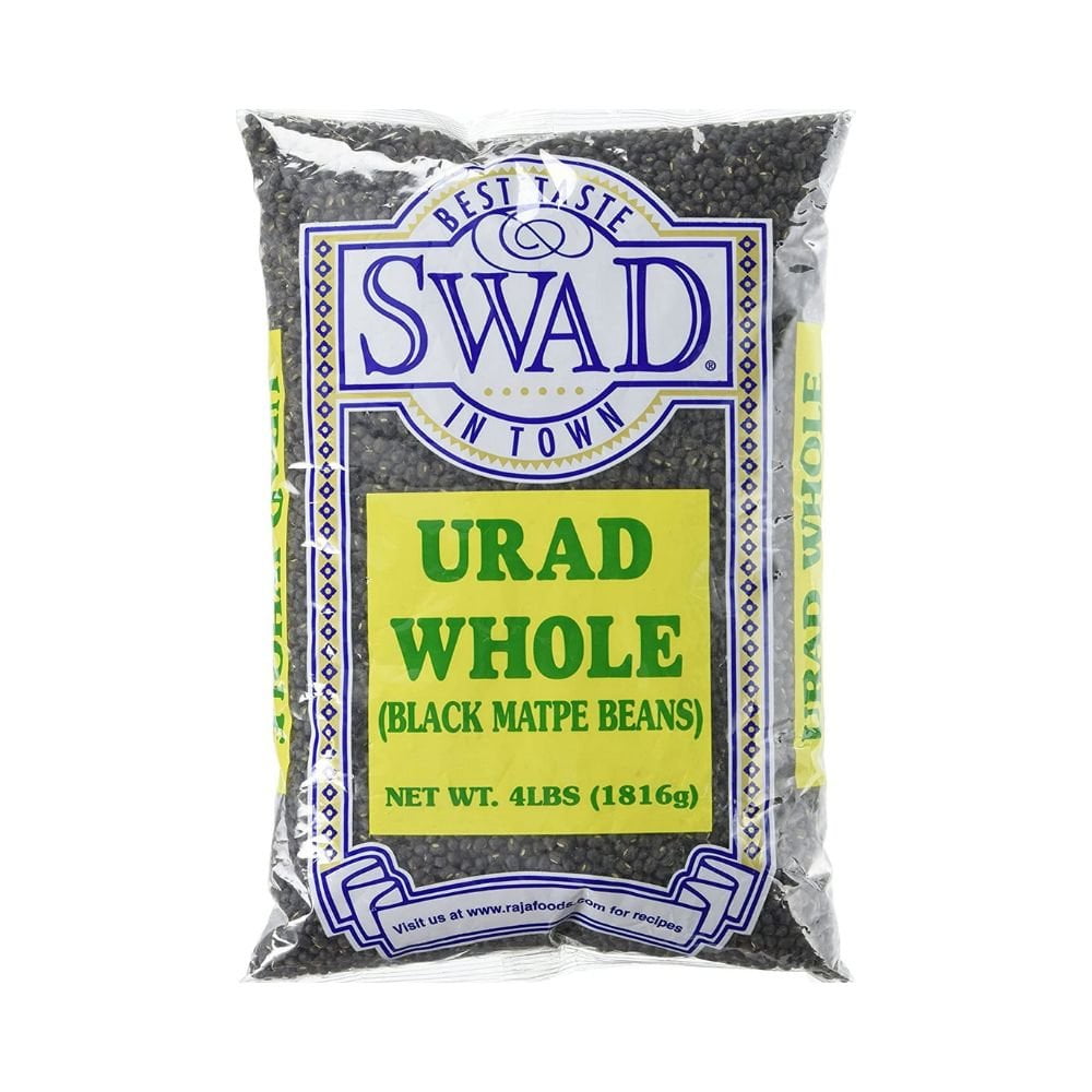 Swad Urad Whole Black Matpe Beans 1.84kg (4lb) - Walmart.com