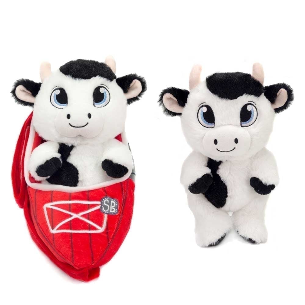 Plush Gear Swaddle Babies Cuddle Cow in Sling, 9.5 inches - Soft ...
