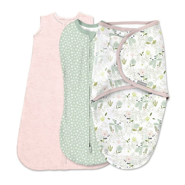 SwaddleMe by Ingenuity Comfort Pack Baby Swaddle Set, Size 0-3 Months ...
