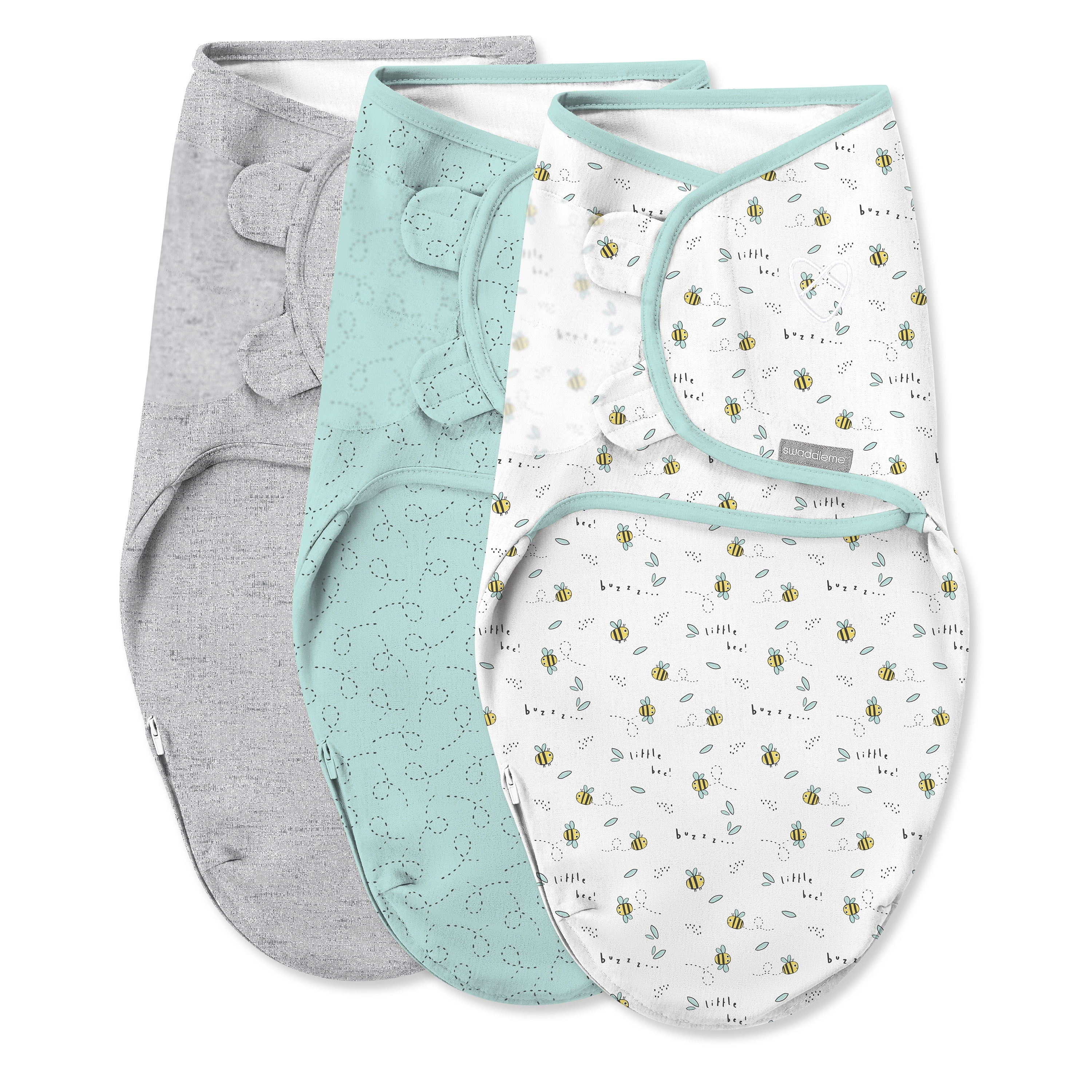 SwaddleMe by Ingenuity Easy Change Swaddle - Little Bees - Walmart.com