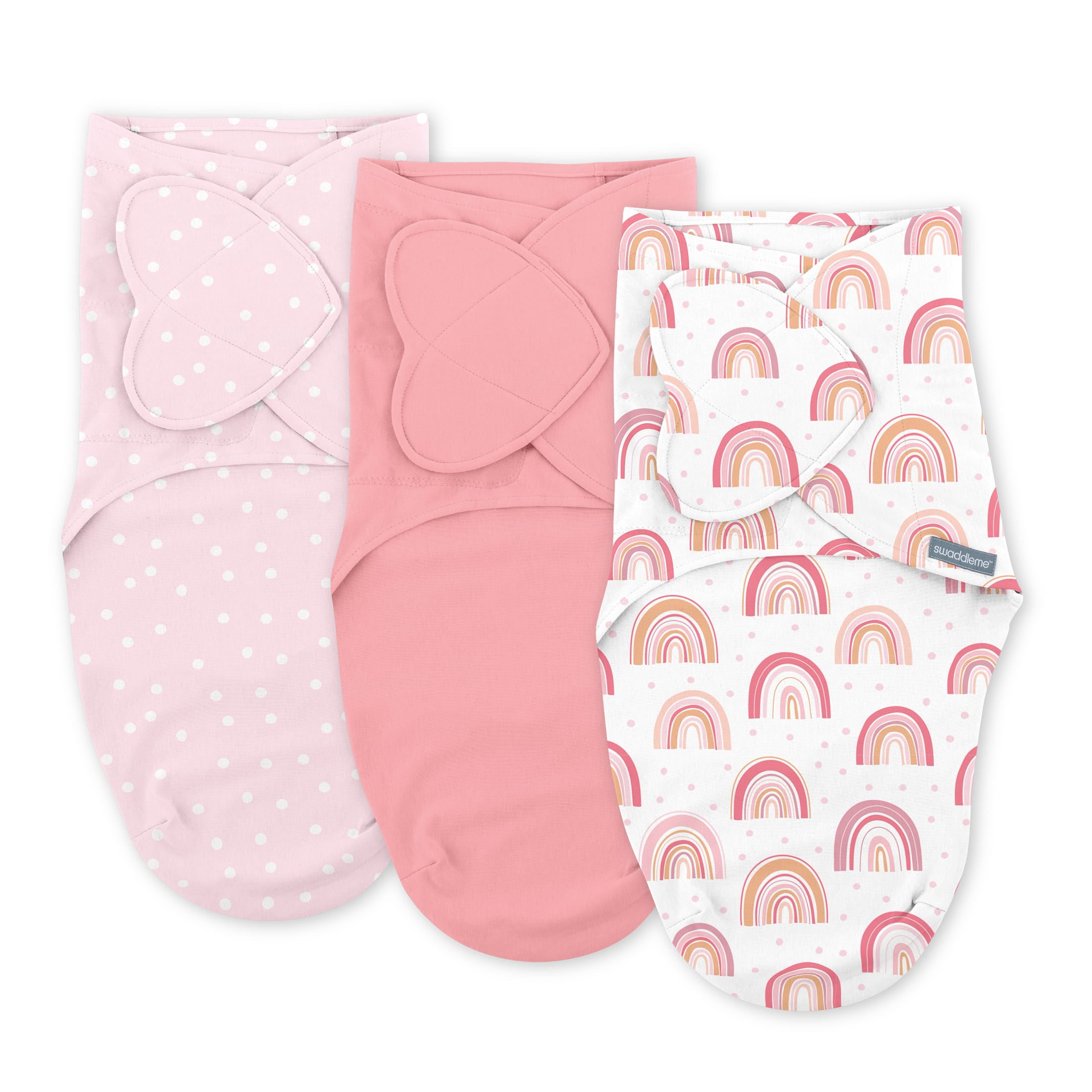 SwaddleMe by Ingenuity Monogram Collection Baby Swaddle, 100% Cotton, 0 ...
