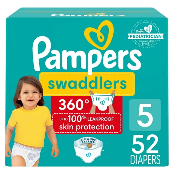 Pampers Pure Baby Diapers, Size 2 (12-18 lbs), 120, Up to 100% ...