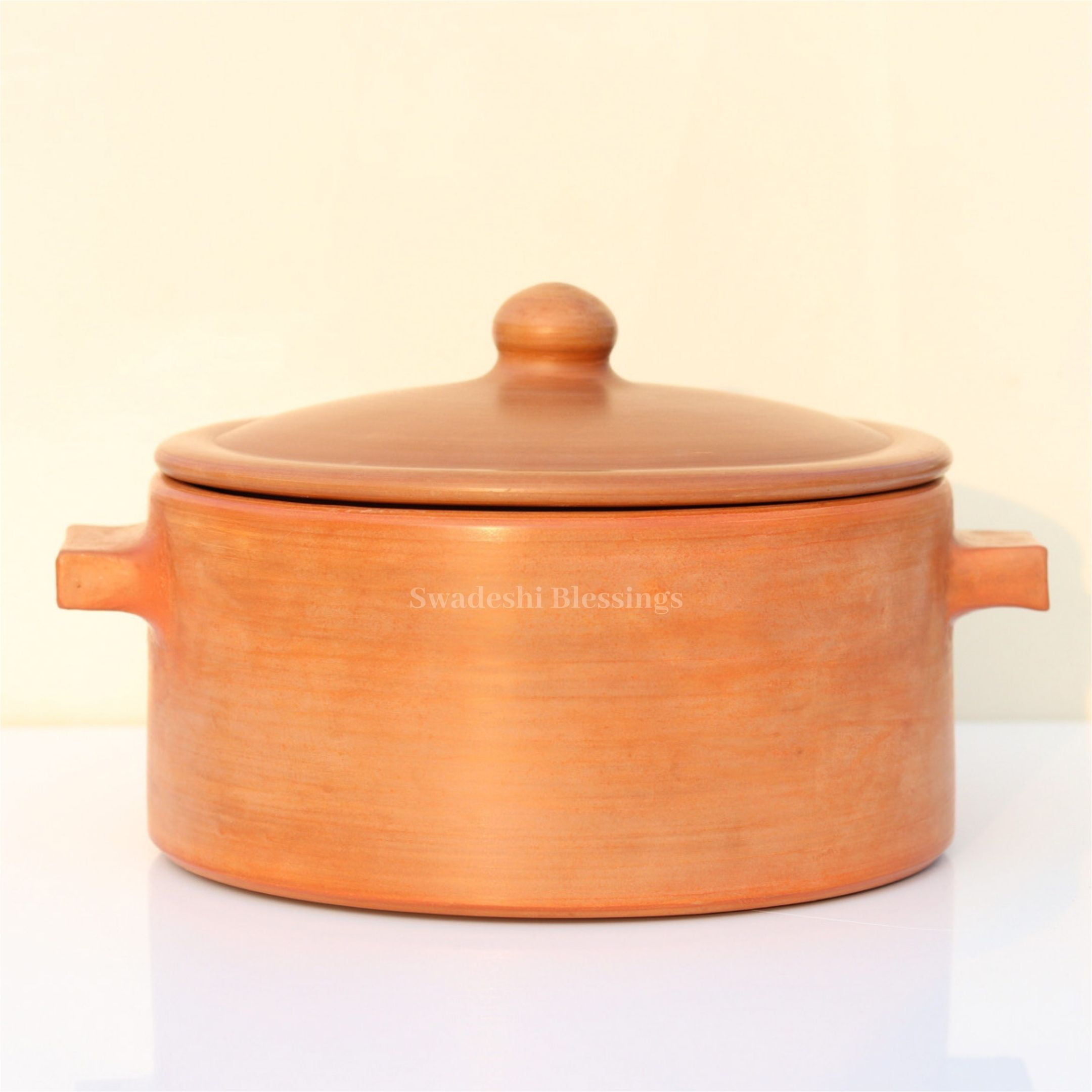 Swadeshi Blessings Clay HotCase | Earthen Pot for Serving with Lid, 2 ...