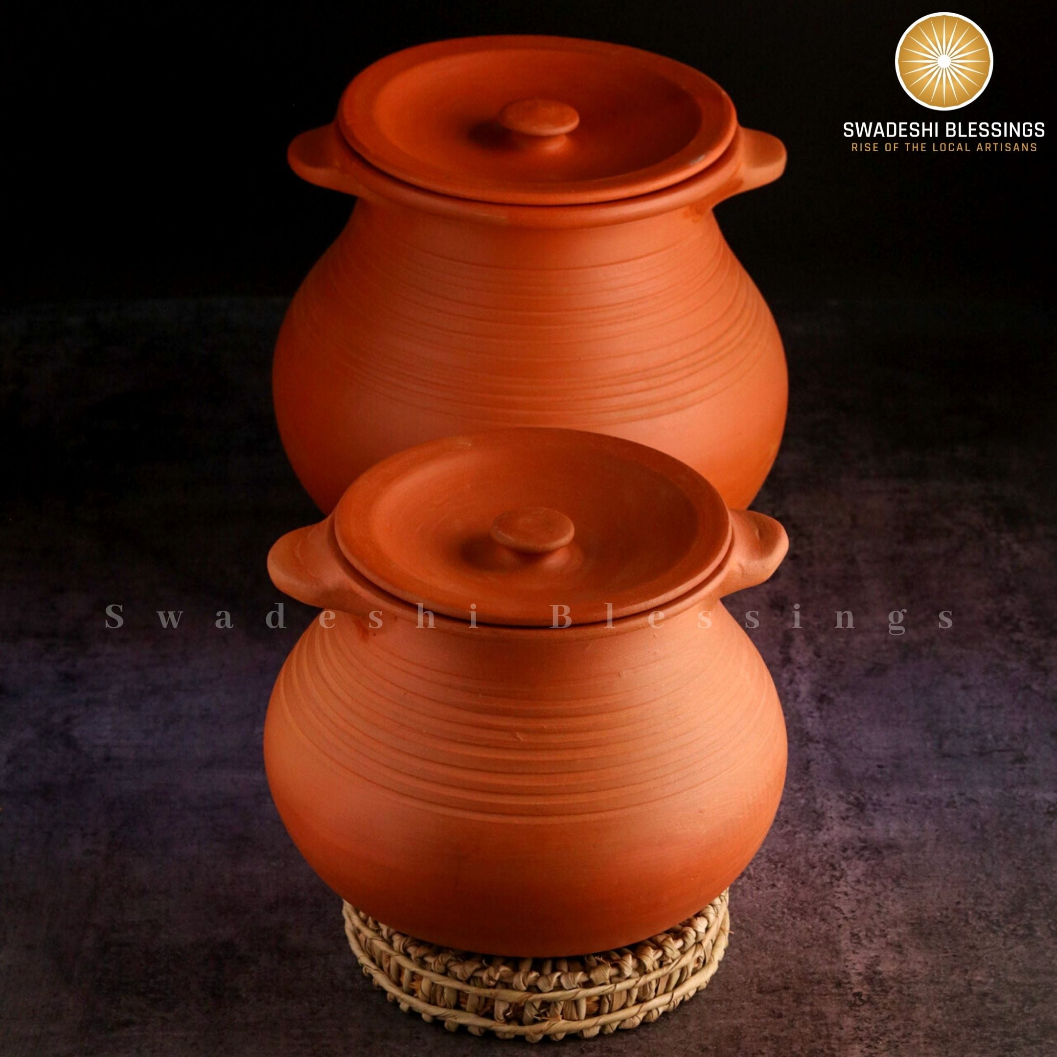Swadeshi Blessings Unglazed Clay Pot for Cooking | Lead Free Indian ...
