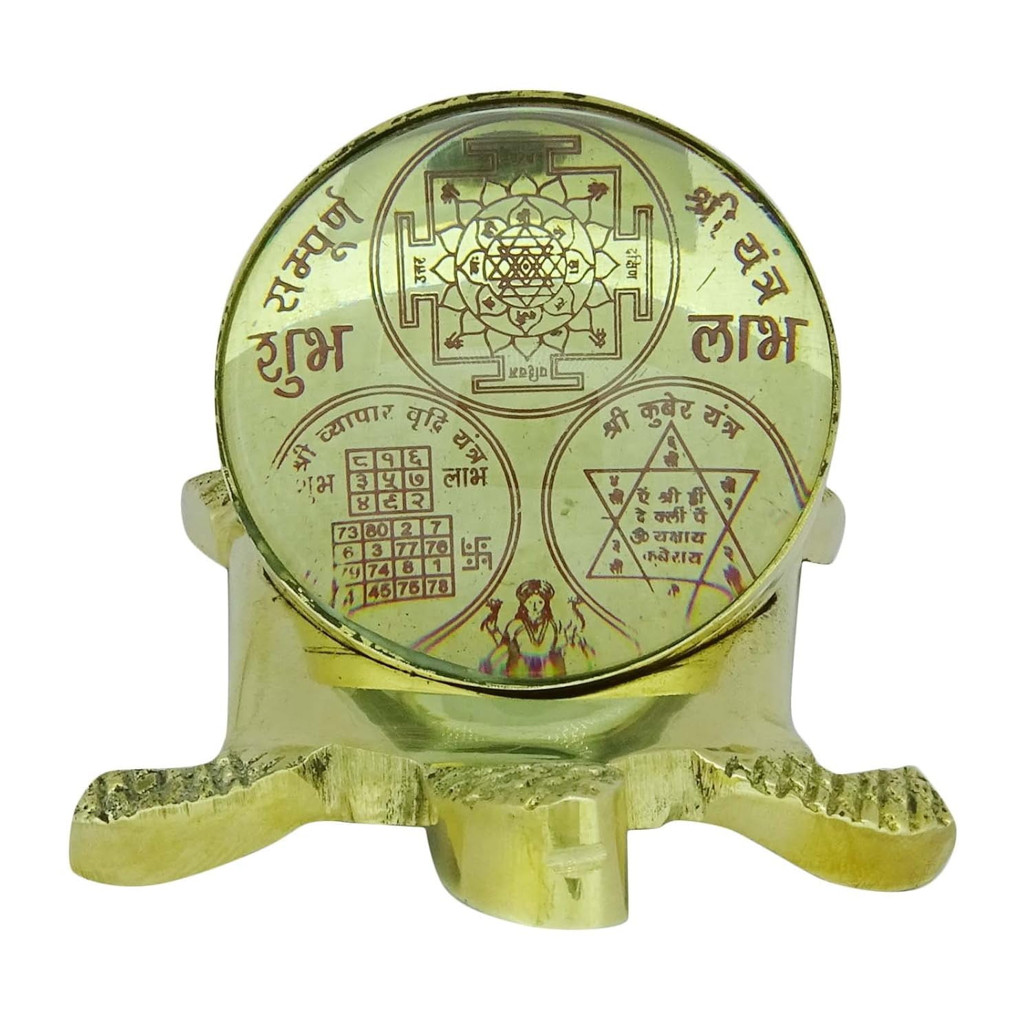 Swadeshi Desire Brass Shubh-Labh Stand Tortoise Meru Shree Yantra ...