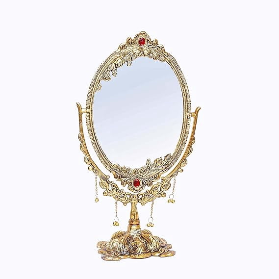 Swadeshi Desire Double Side Table Mirror Gold Plated for Gift Love one ...