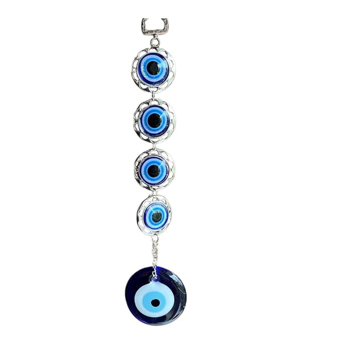 Swadeshi Desire Feng Shui Vastu Blue Glass Evil Eye Door/Wall Hanging Nazar Suraksha Amulet ...