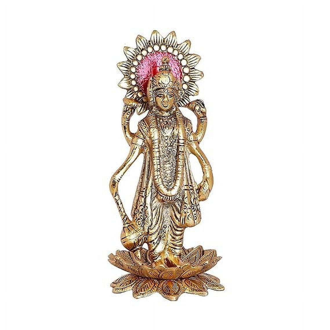 Swadeshi Desire Gold Plated Narayan/Vishnu Standing on Lotus Metal ...