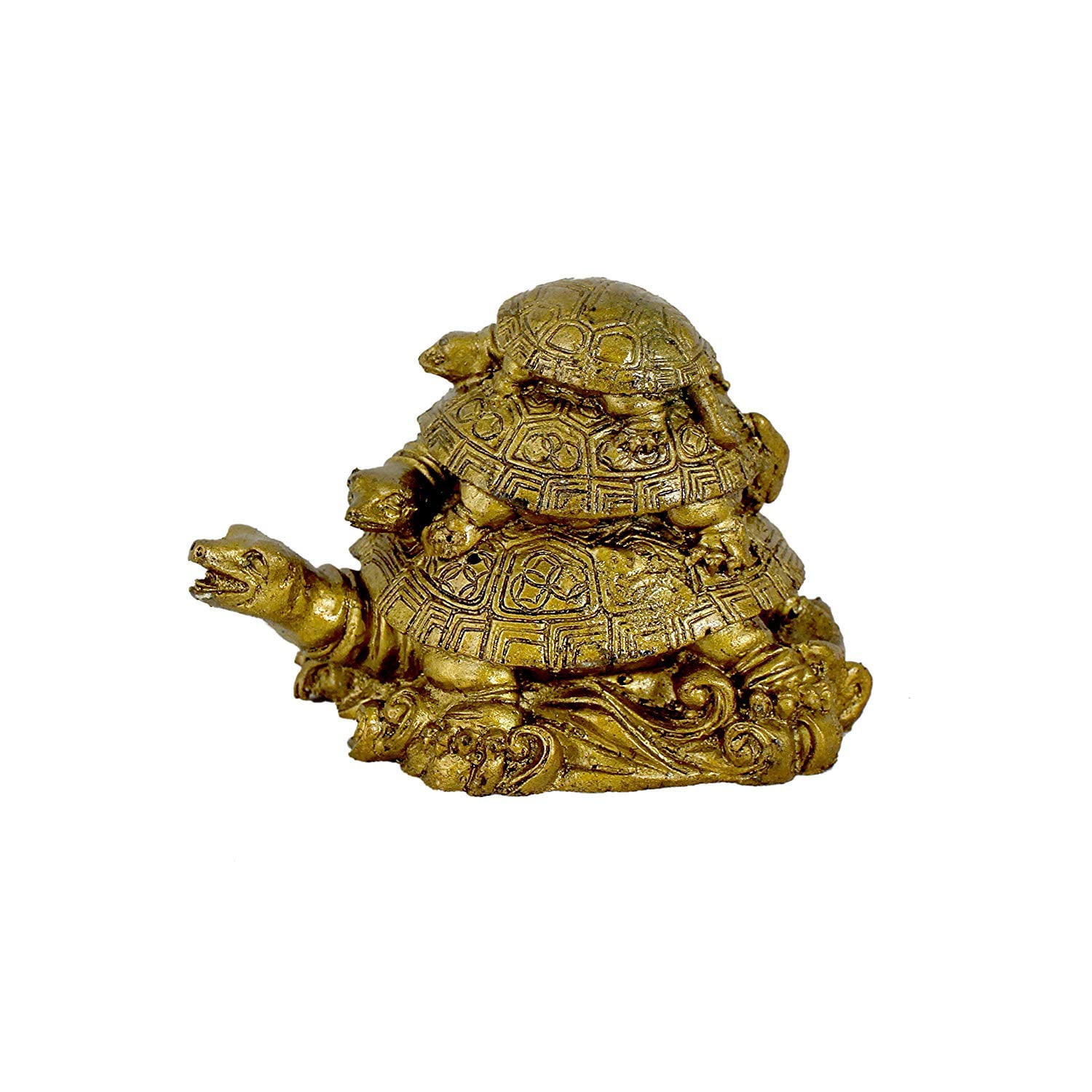 Swadeshi Desire Good Luck Triple Tortoise Turtle Family for Protection ...
