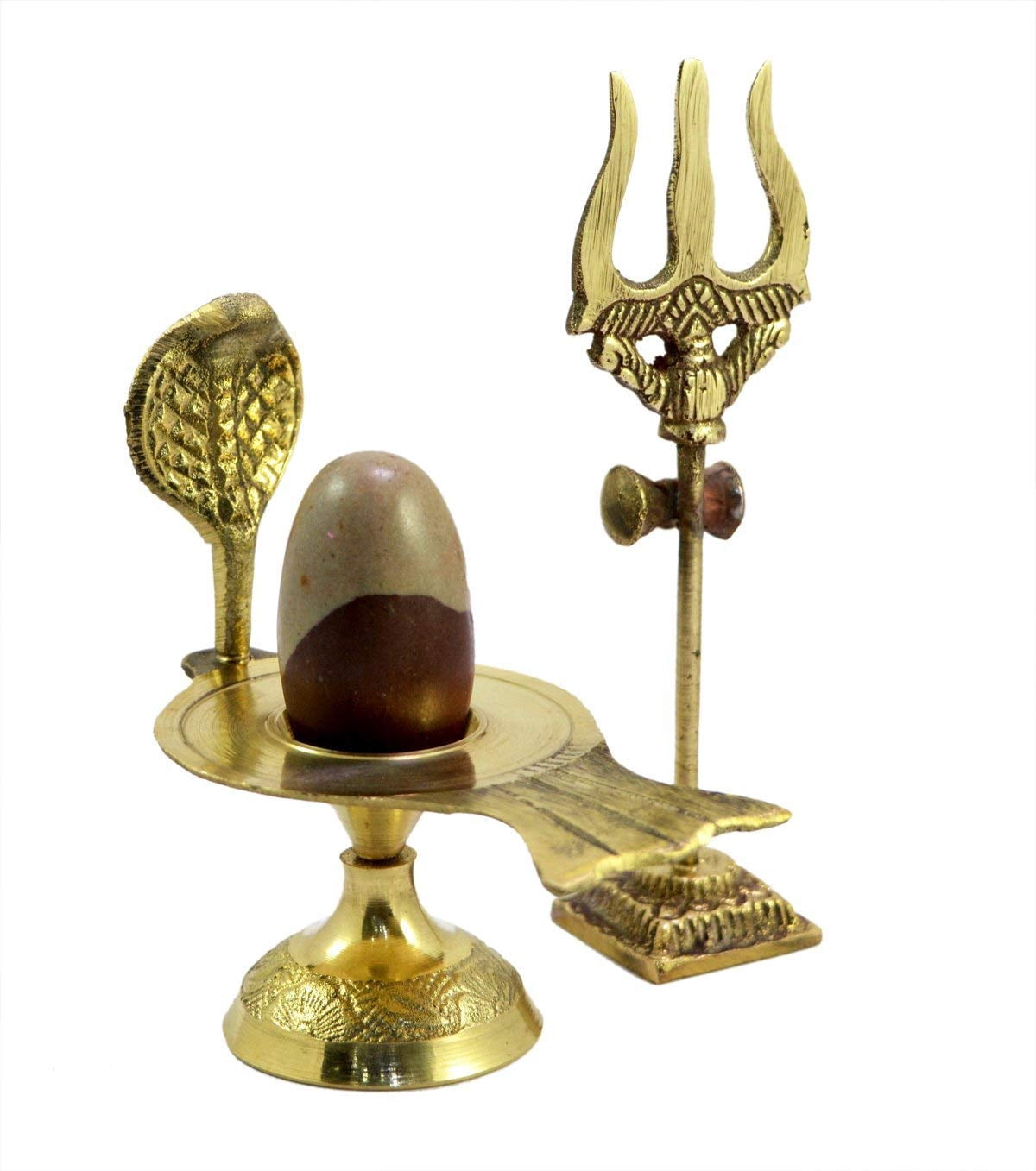 Swadeshi Desire Narmadeshwar Shiva Idol Ling/Shivling with Brass ...
