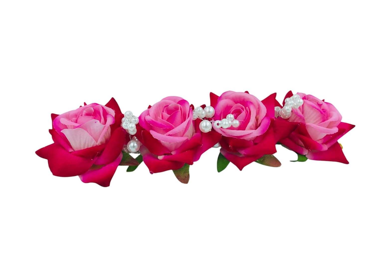 Swadeshi Desire Rani Pink Rose Flower Bridal Hair Gajra For Women Party ...