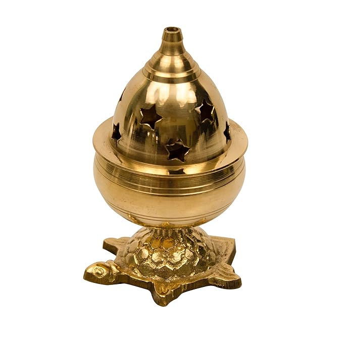 Swadeshi Desire Traditional handicrafted Brass Tortoise Diya with Lid ...