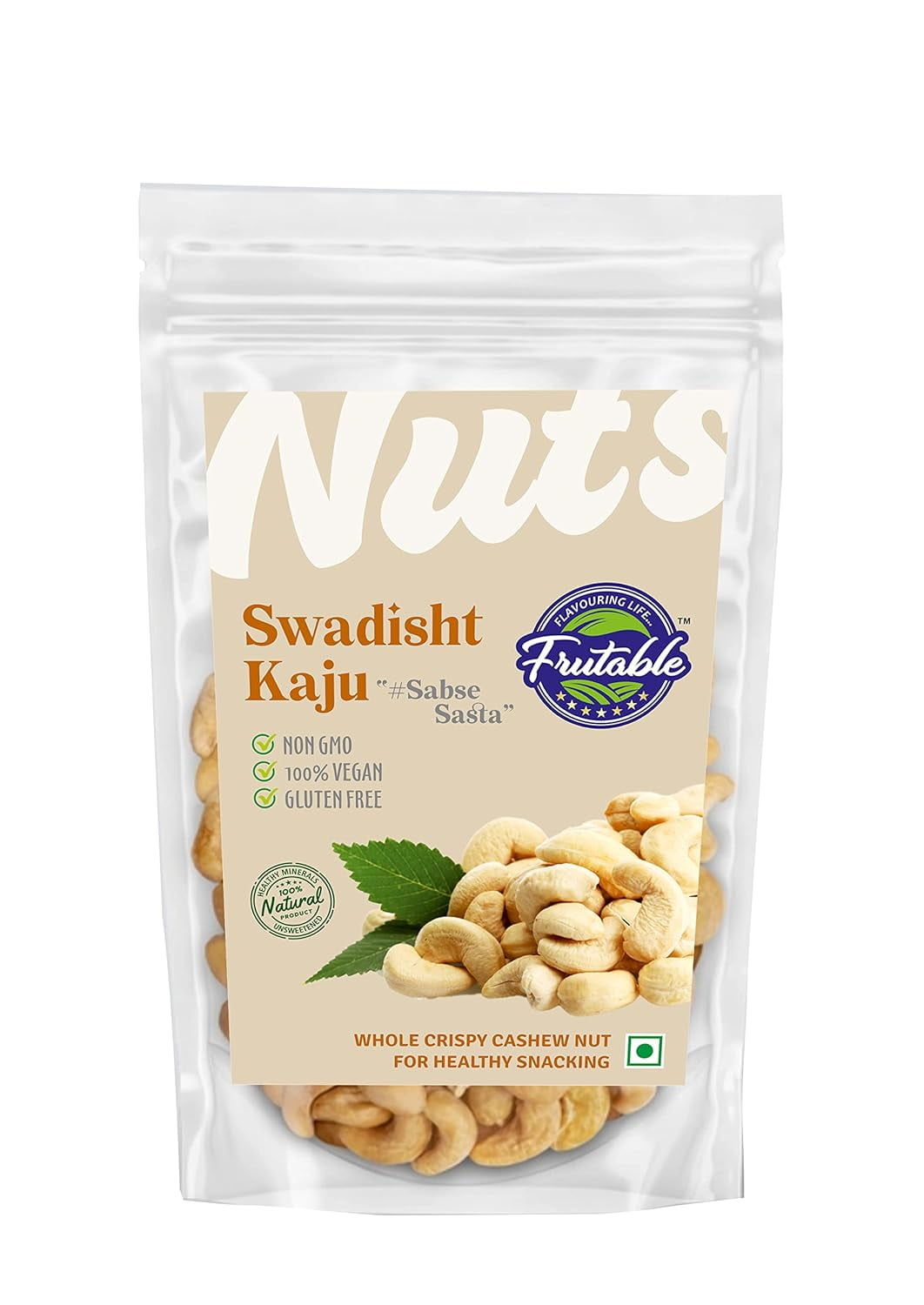 Swadisht Cashew Kaju By Frutable Flavouring Life 500gm, Value Pack ...