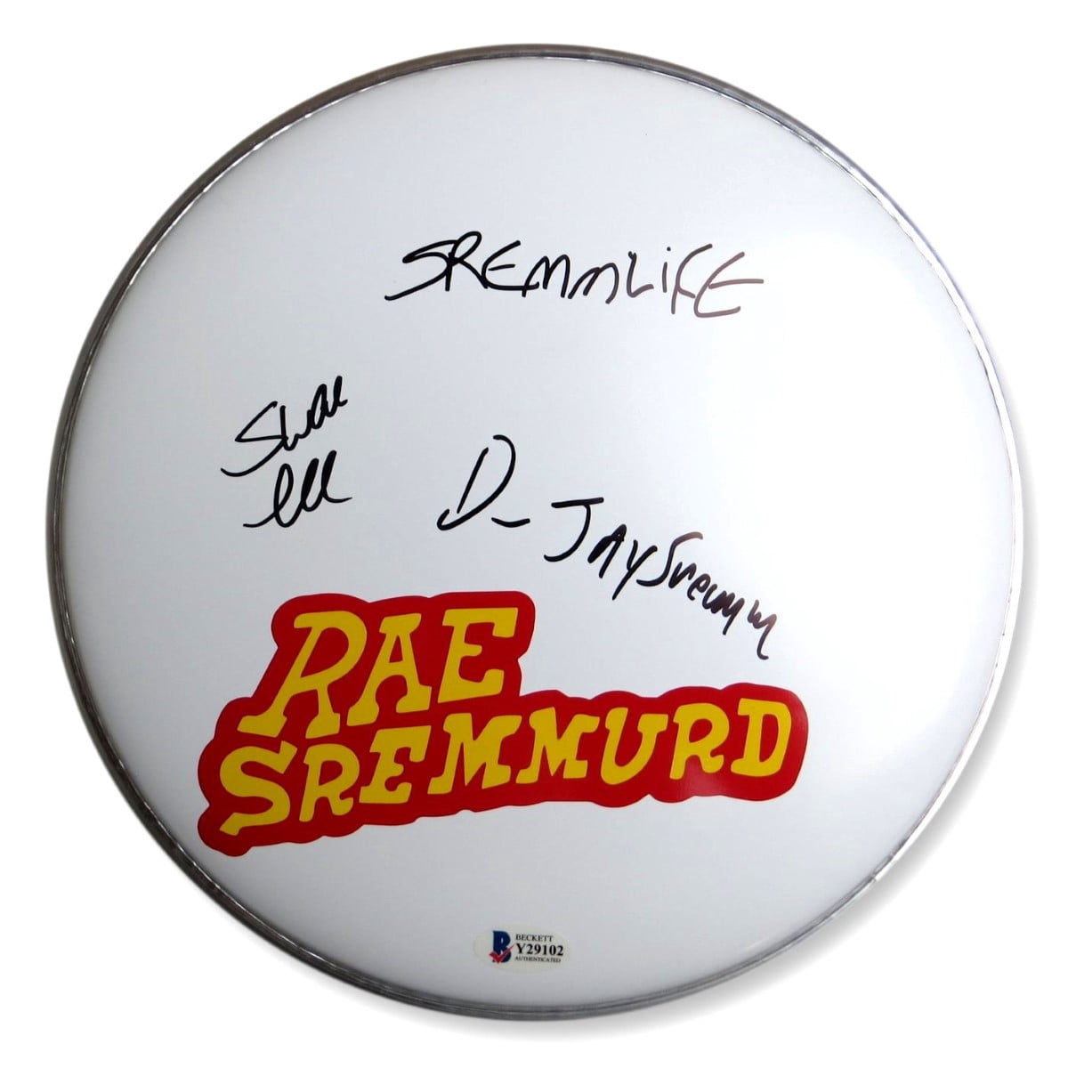 Swae Lee D-Jay Sremmer Signed Autographed 10" Drumhead Rae Sremmurd BAS ...