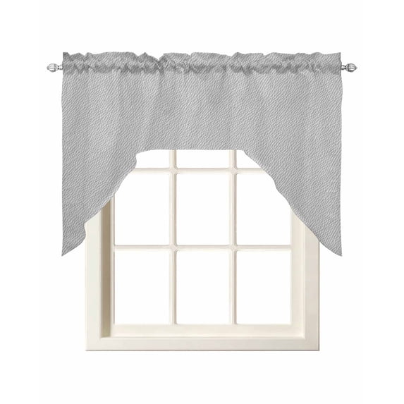 Swag Curtain Valances Grey Leather Texture Swag Valances for Kitchen ...