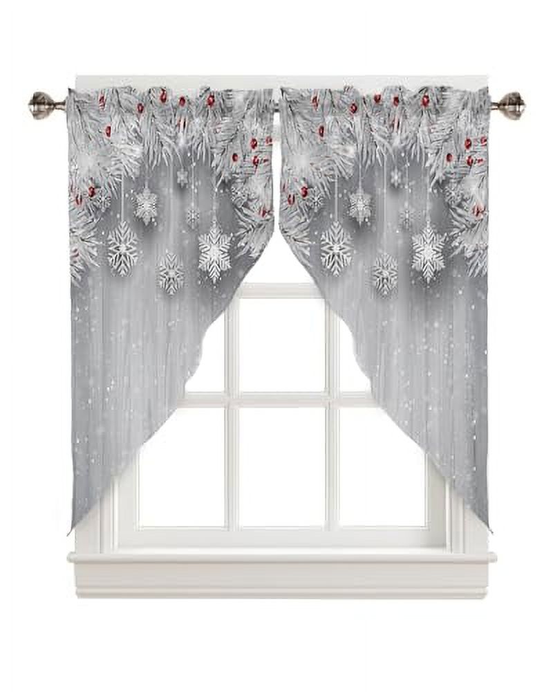 Swag Curtains For Windows Semi-sheer Curtains Window Valance Rod Pocket ...