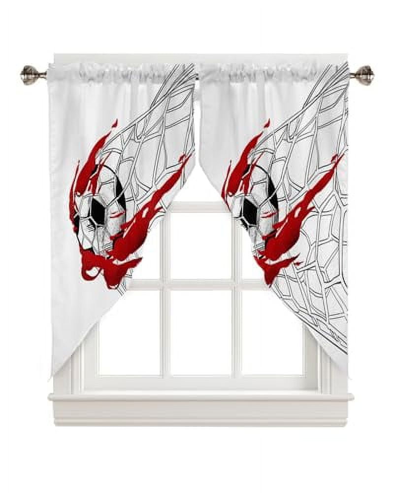 Swag Curtains For Windows Semi-sheer Curtains Window Valance Rod Pocket ...