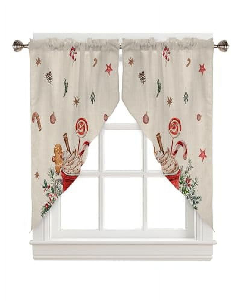 Swag Curtains For Windows Semi-sheer Curtains Window Valance Rod Pocket ...