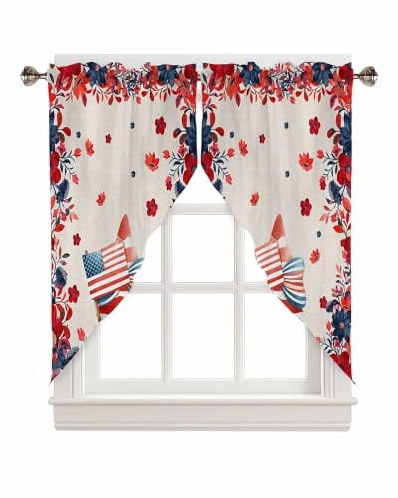 Swag Curtains for Windows Semi-Sheer Curtains Window Valance Rod Pocket ...