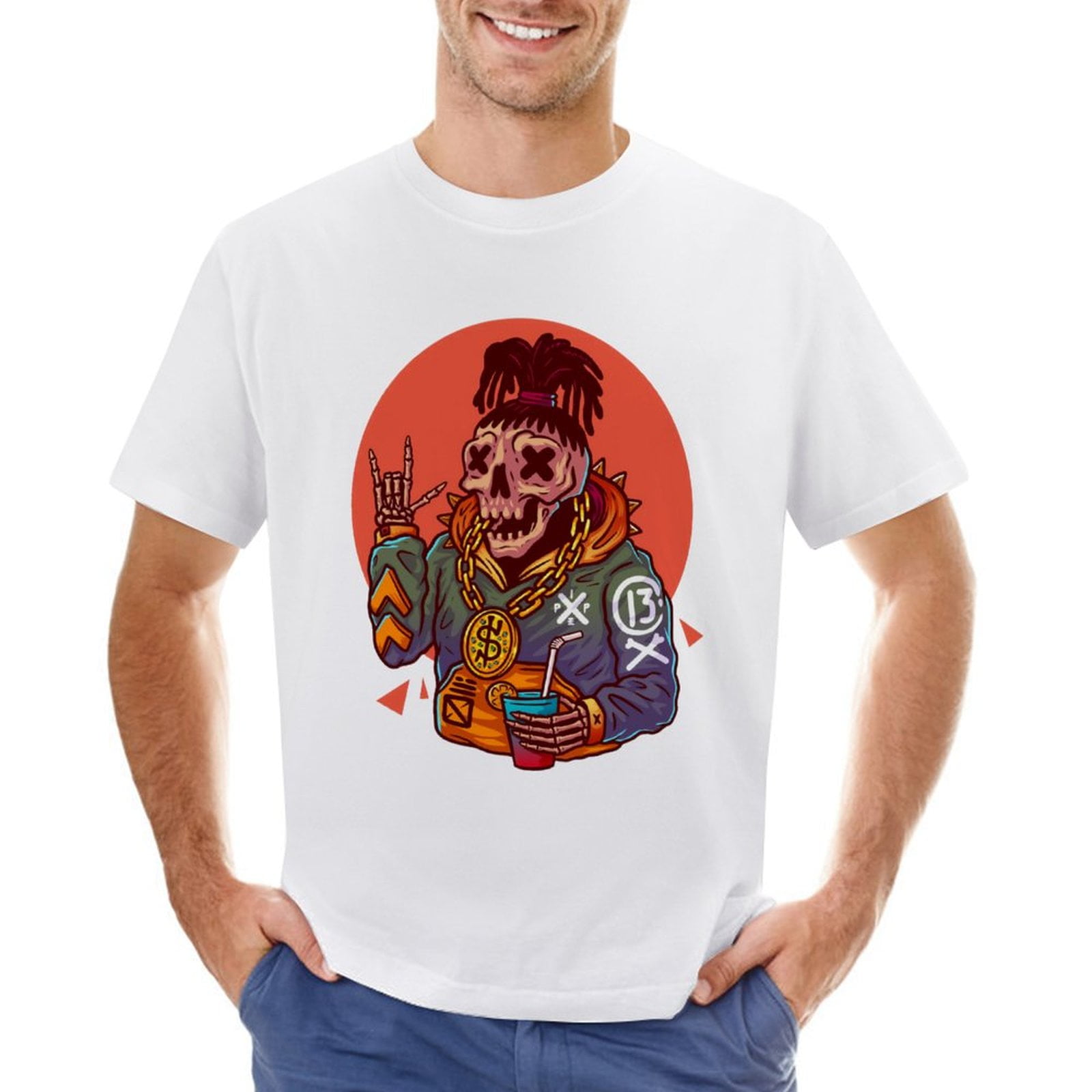 Swag Dead Rapper T-Shirt Hip Hop Music Men's Streetwear Tee - Walmart.com