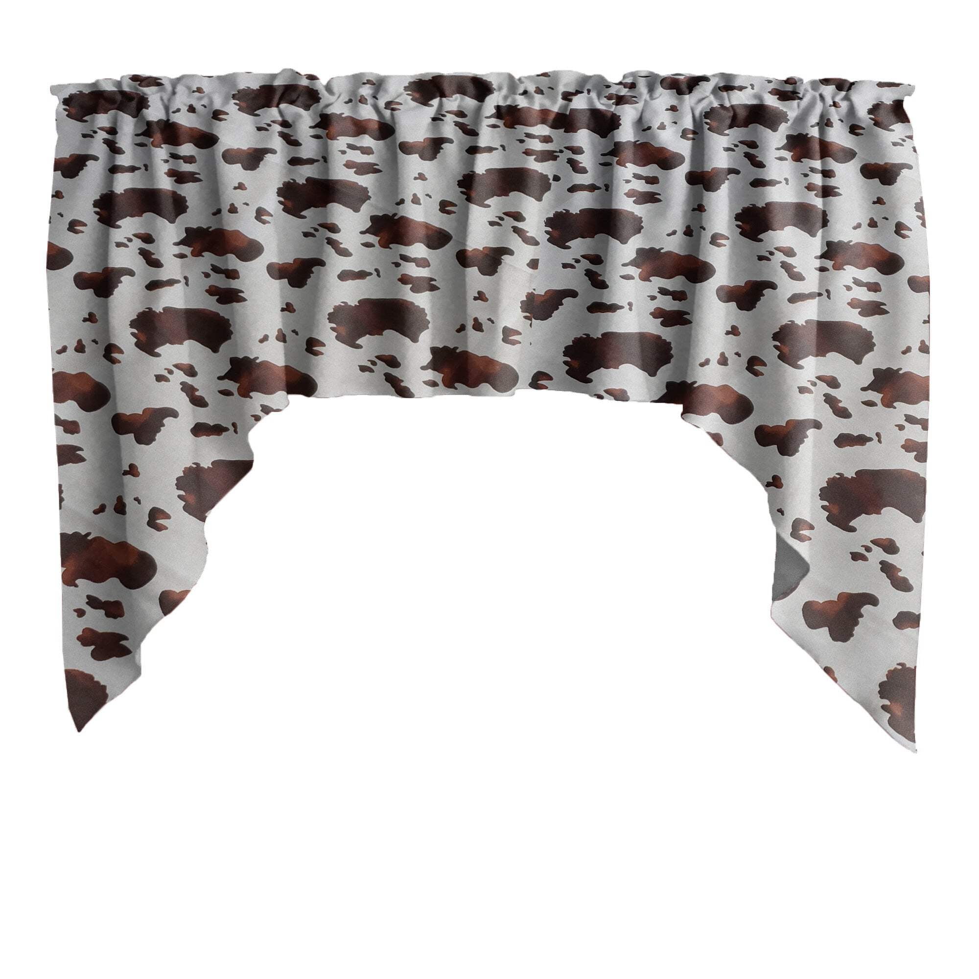Swag Valance Cotton Cow Print 58" Wide / 36" Tall - Walmart.com