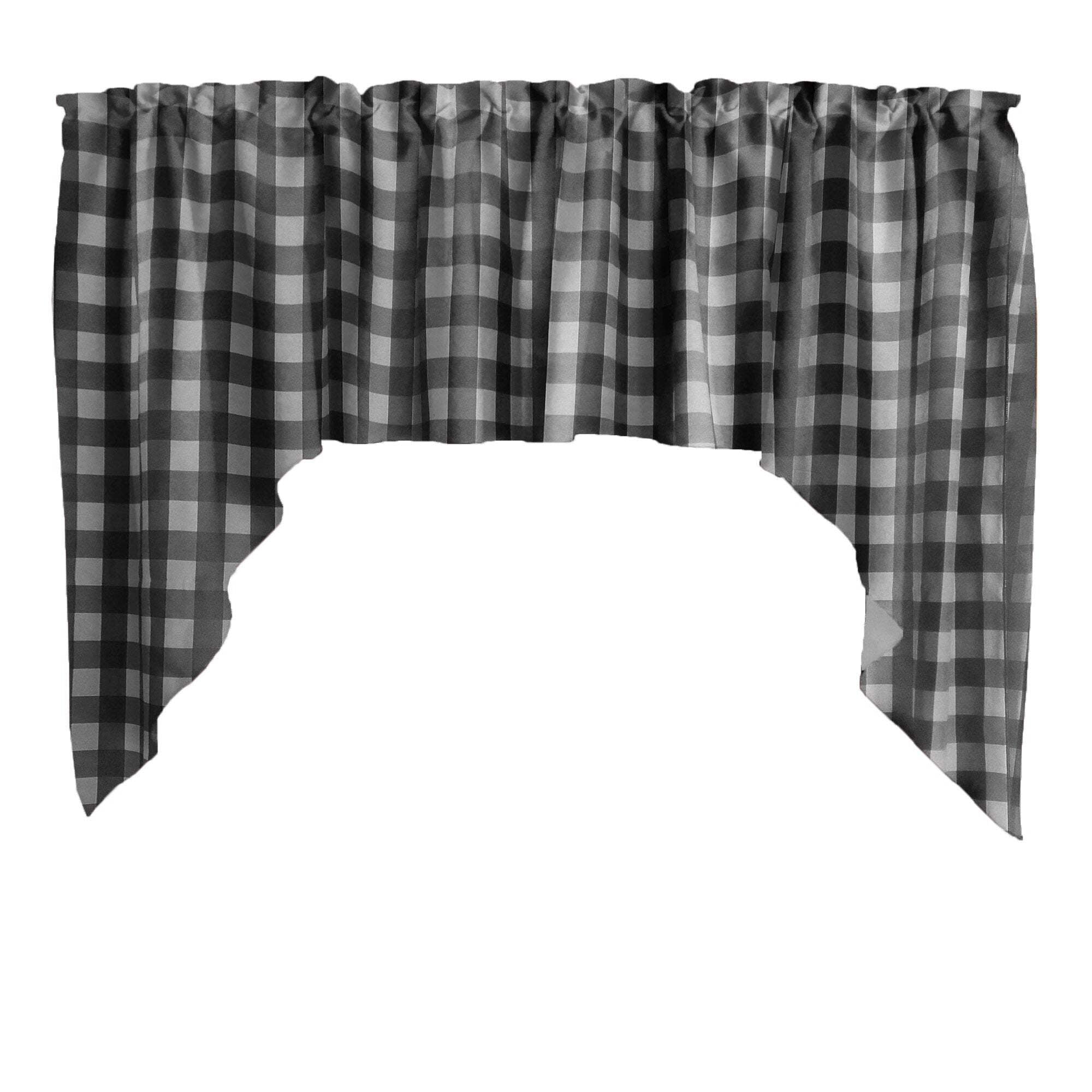 Swag Valance Cotton Gingham Checkered Print 58" Wide / 36" Tall ...