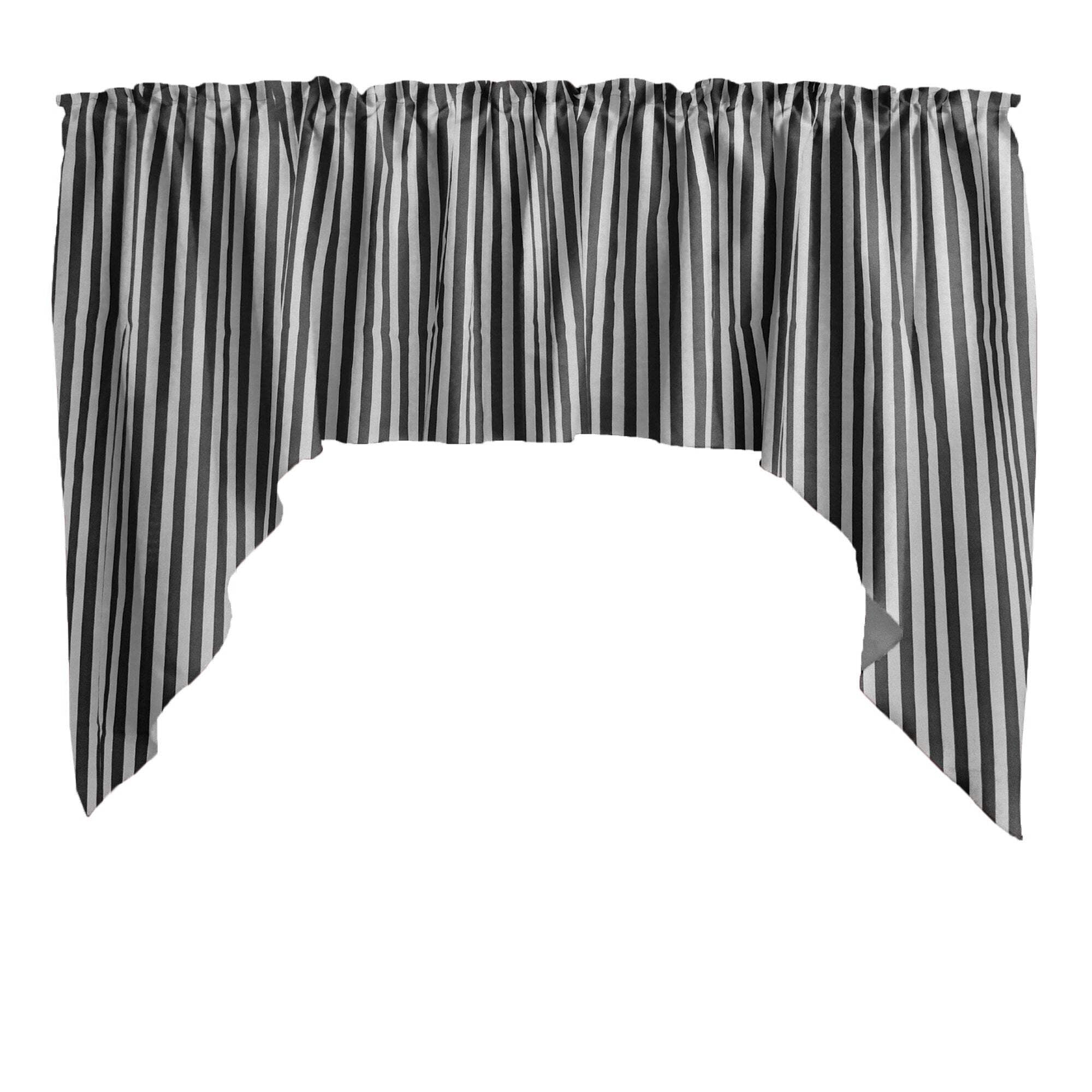Swag Valance Cotton Half Inch Wide Stripes Print 58" Wide / 36" Tall ...
