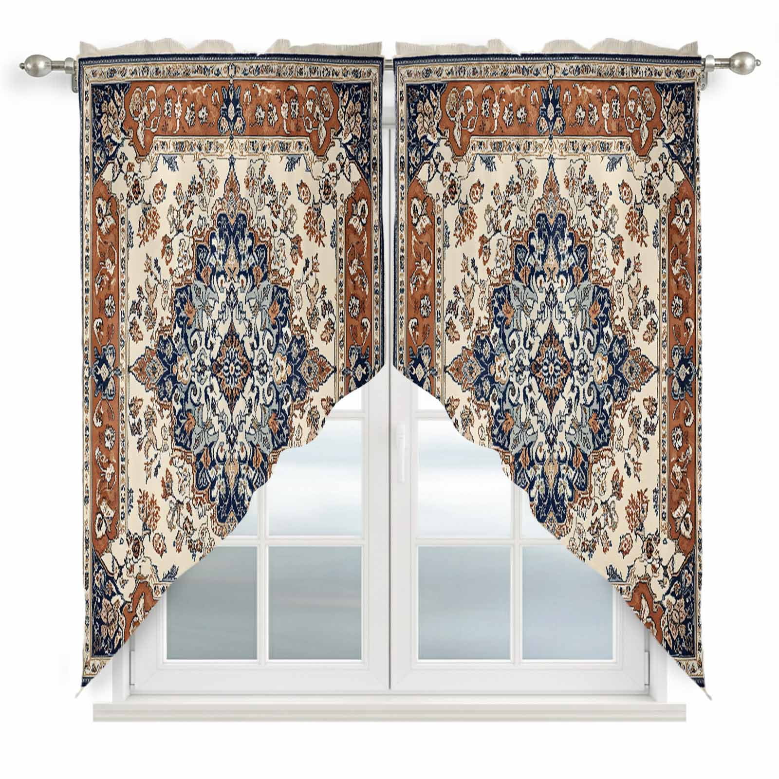 Swag Valance Curtains for Windows, Southwest America Light Filtering ...