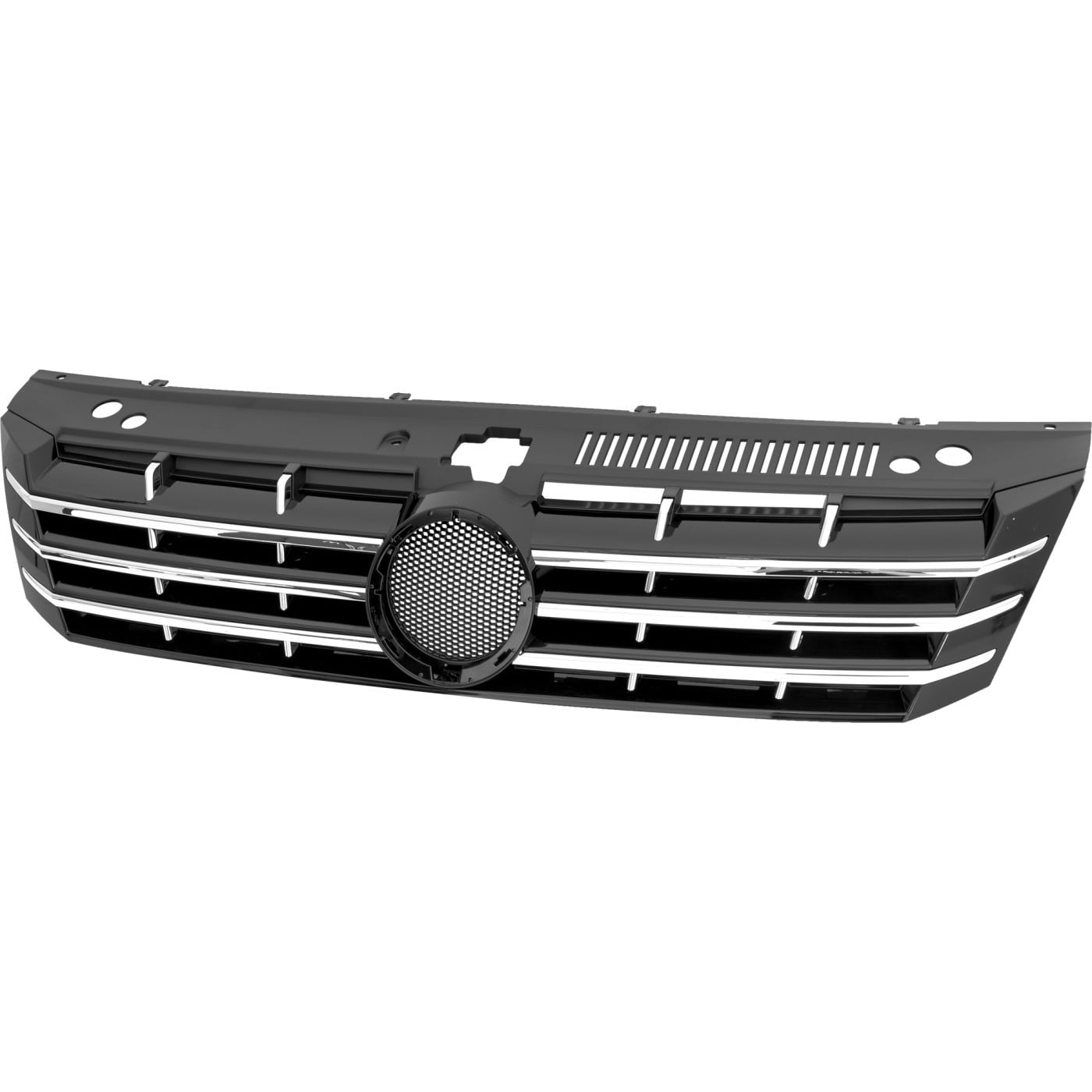 Swagen for Passat 2012-2015 Textured Black/Silver Grille Assembly ...