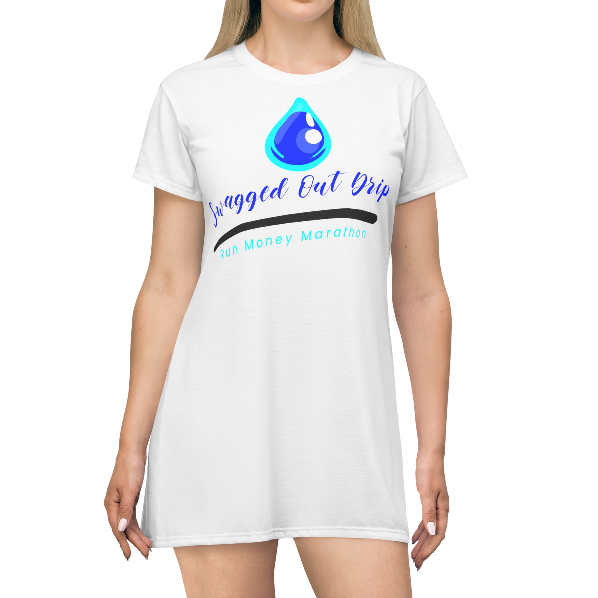 Swagged Out Drip T-Shirt Dress /Sleepwear - Walmart.com