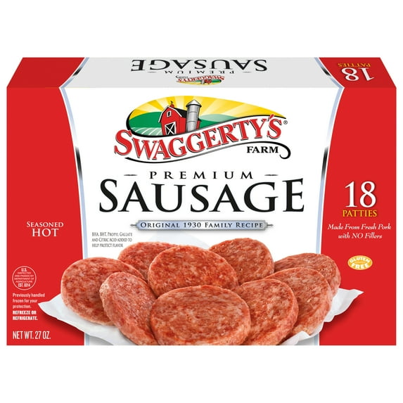 Swaggerty's Farm® 18 Premium Sausage Patties, Hot - Walmart.com