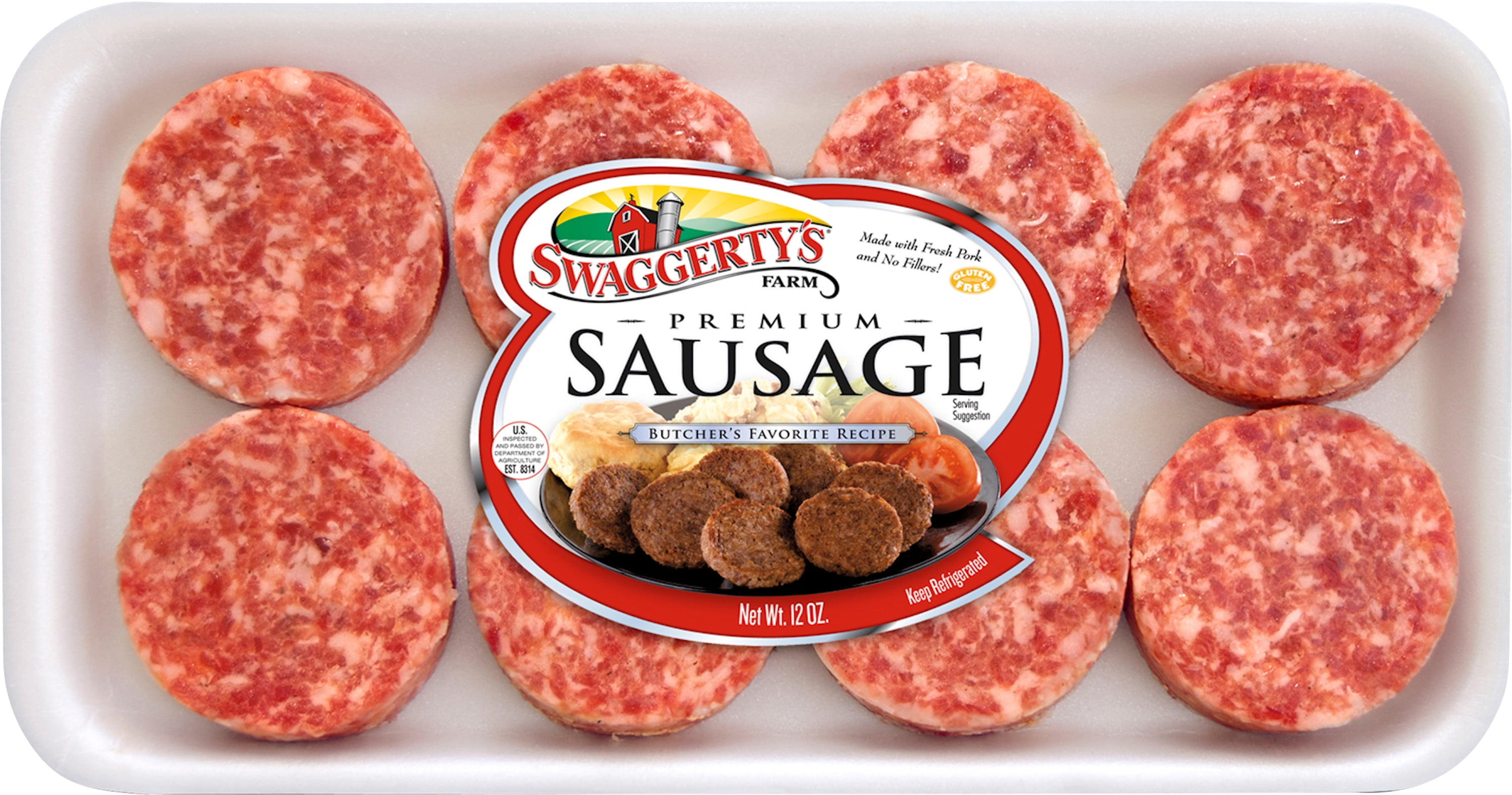 Swaggerty's Farm Premium Mild Breakfast Sausage Patties, 12 oz ...