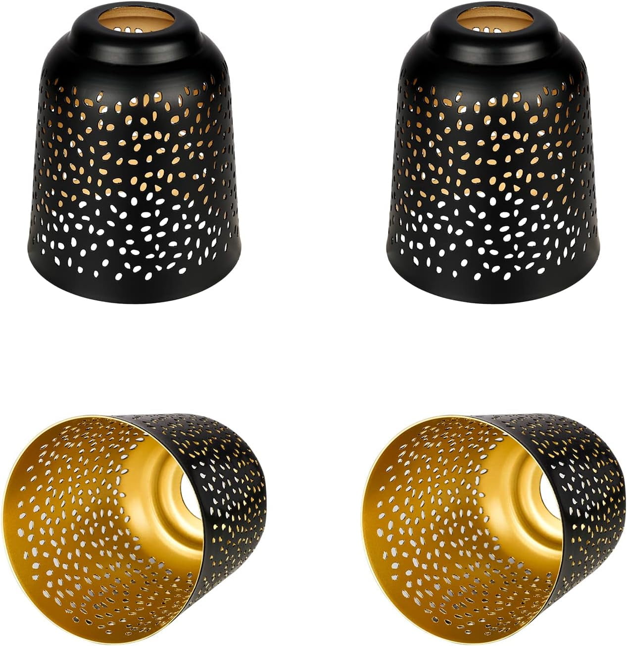 Swaifdee 4 Pack Metal Bell Shaped Cover for Chandelier Ceiling Fan ...