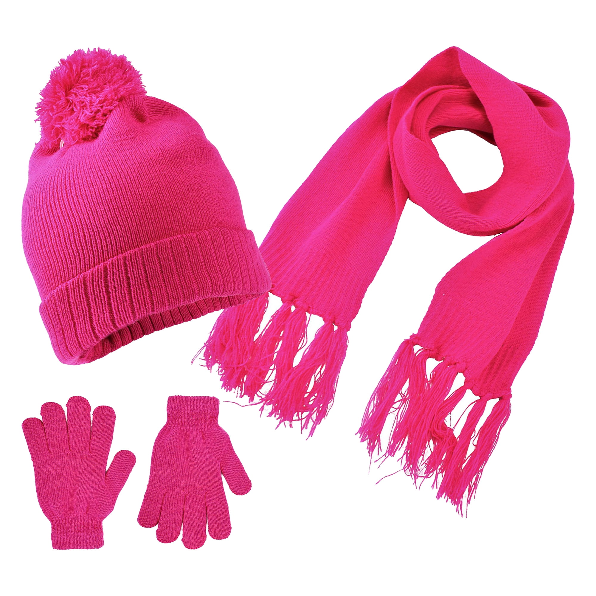S.W.A.K. Youth Matching Knit Beanie, Scarf & Gloves Set - Winter ...