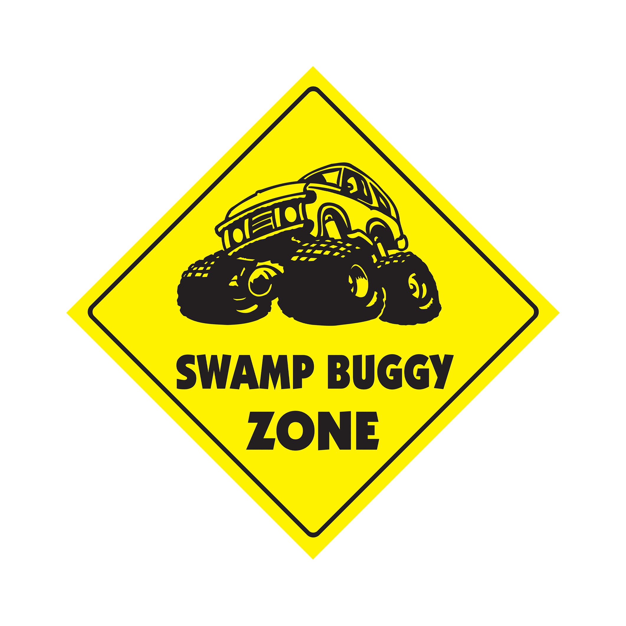 Swamp Buggy Crossing Sign Zone Xing | Indoor/Outdoor | 14" Tall hunting ...