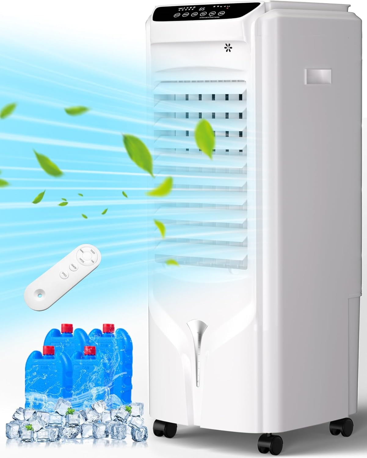 Swamp Cooler, 1800CFM Evaporative Air Cooler, 4.2 Gallons Water Tank ...