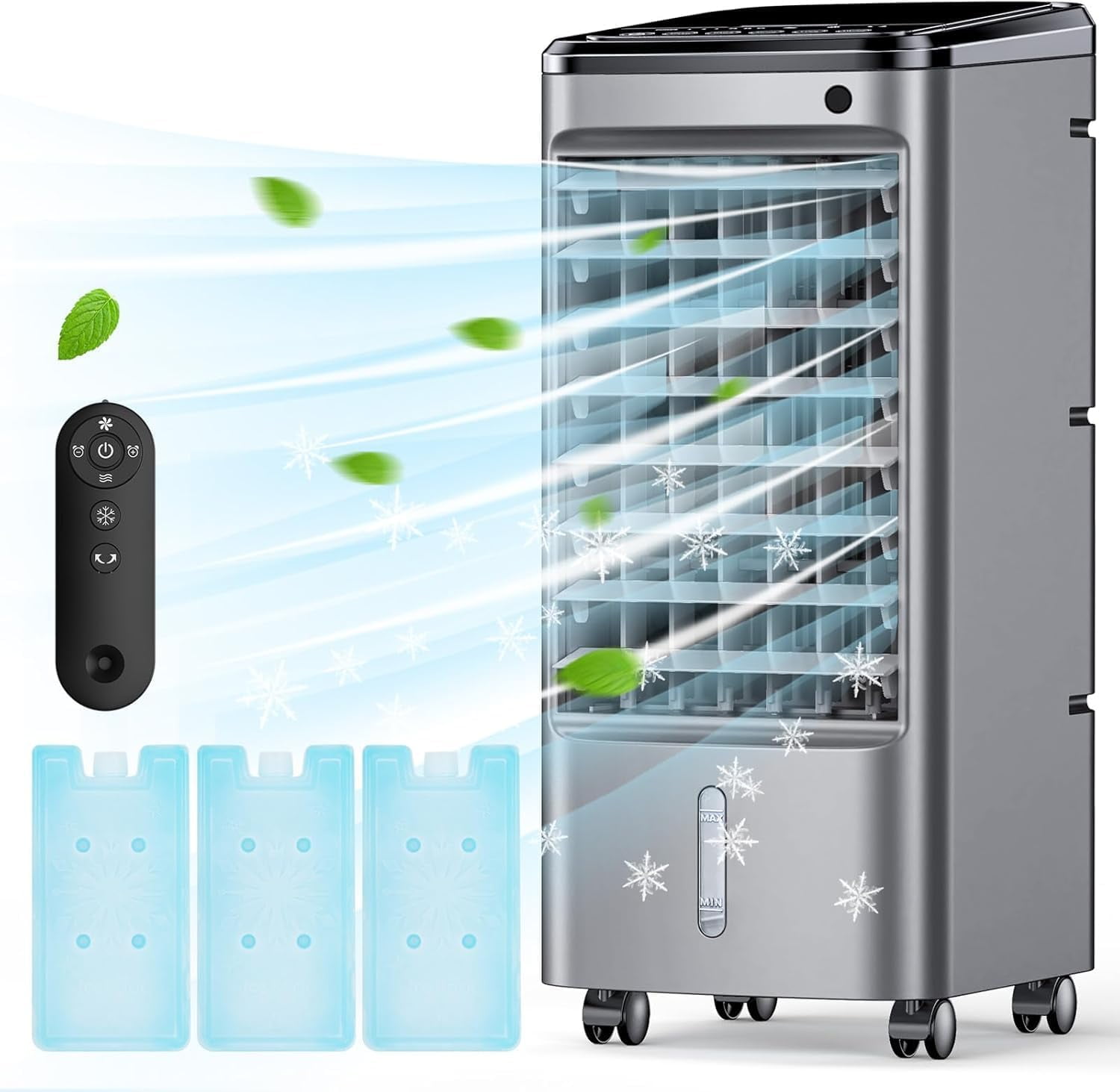 Swamp Cooler Air Conditioner, 3-IN-1 Evaporative Air Cooler w/ 4 Modes ...