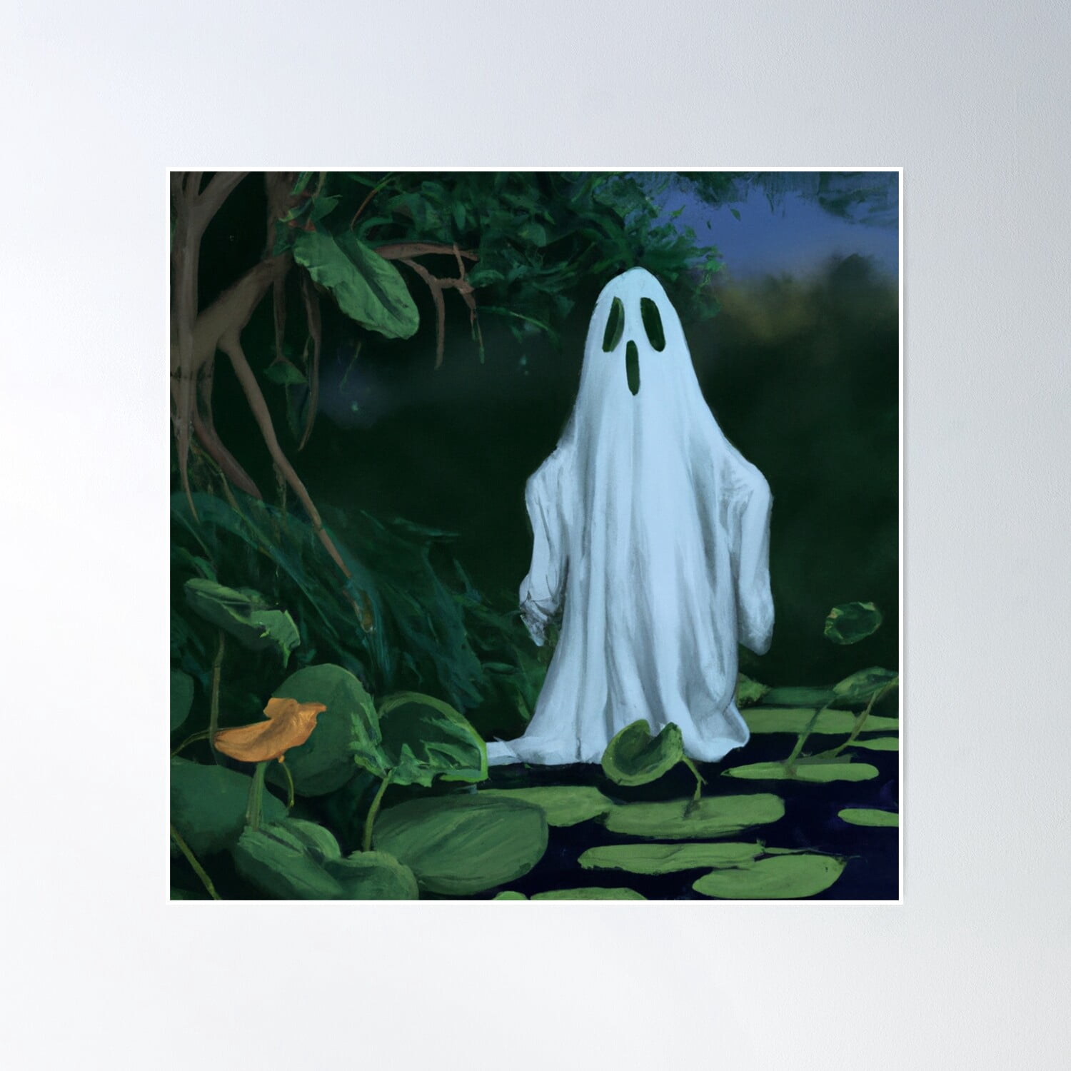 Swamp Ghost Poster Wall Art, Modern Wall Decor, 16x16 UNFRAMED ...