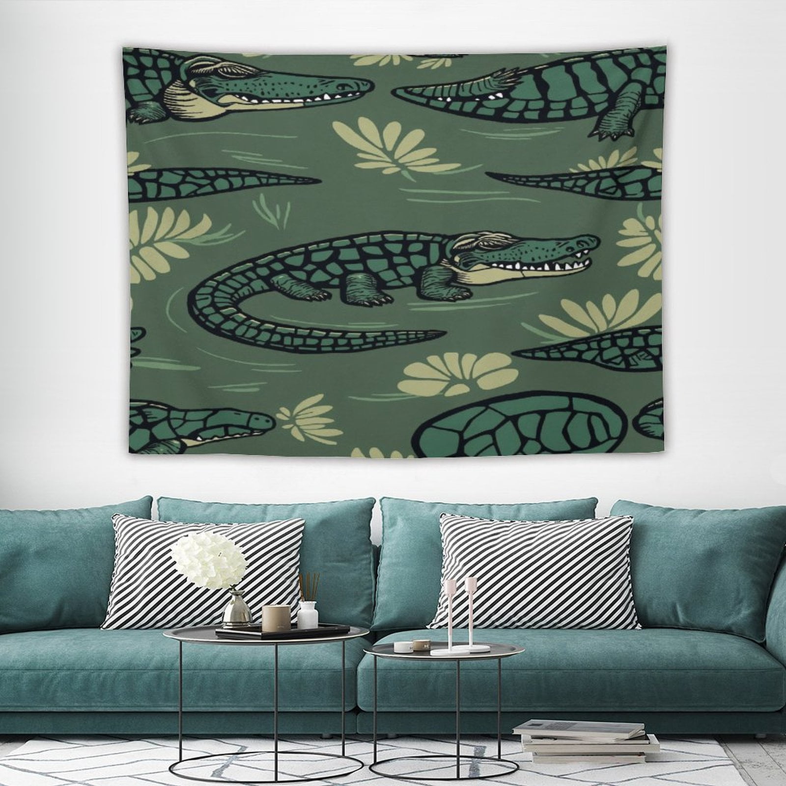 Swamp Reptile Pattern Wall Tapestry Poster Mall Hanging Background ...