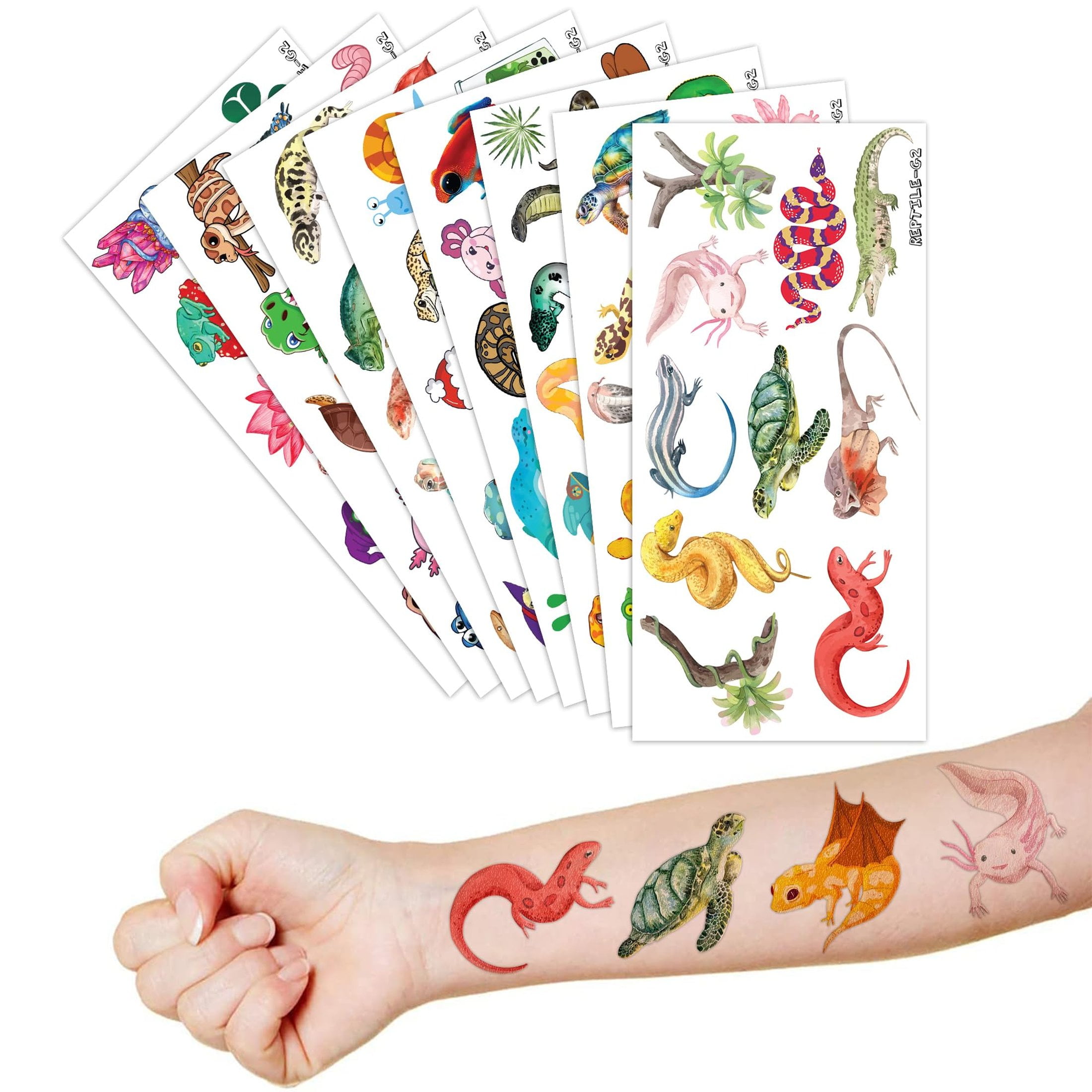 Swamp Safari Reptile Sticker Pack - Gecko, Snake, Turtle Themed ...