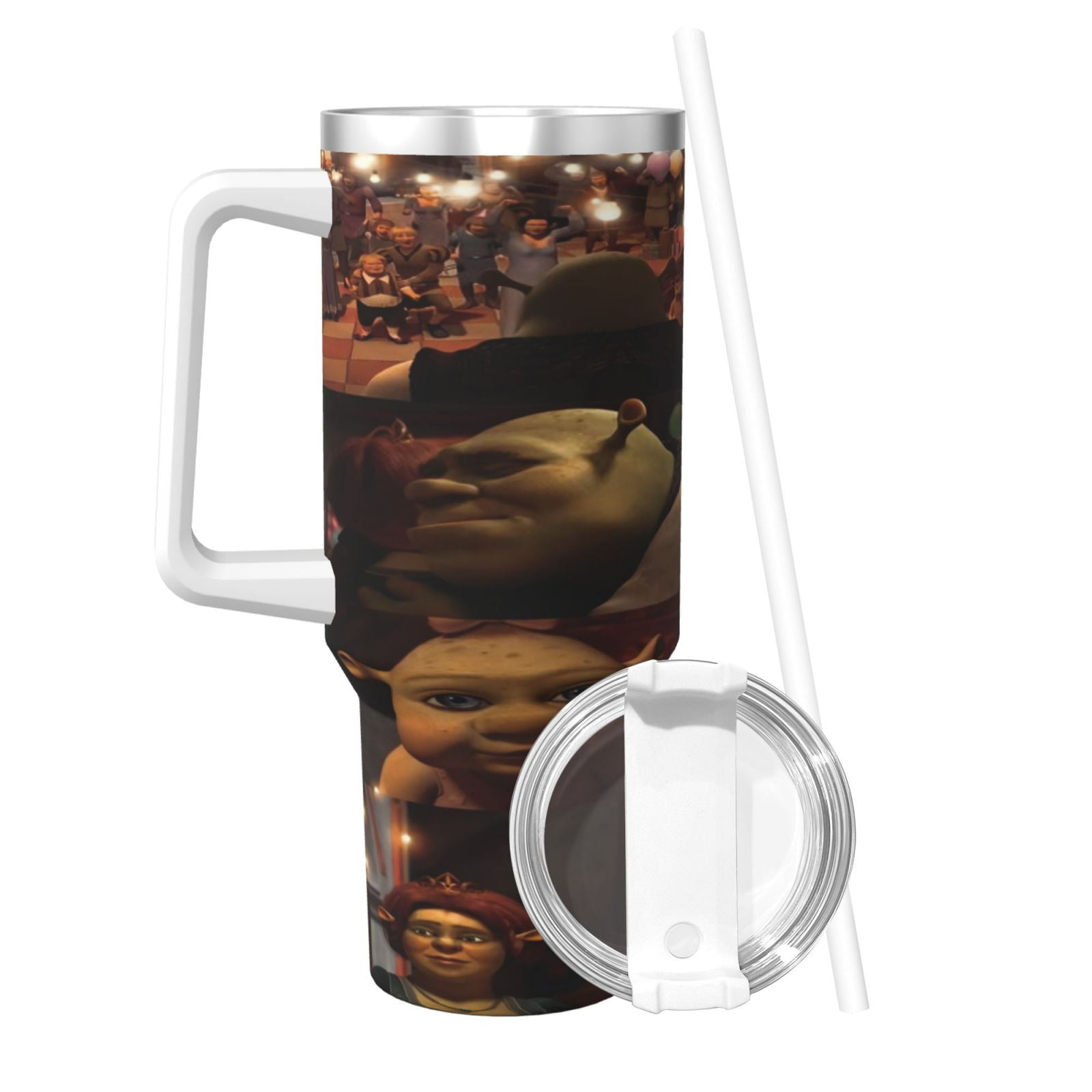 Swamp Talk with Shrek and Donkey Print Thermos Insulated Stainless ...