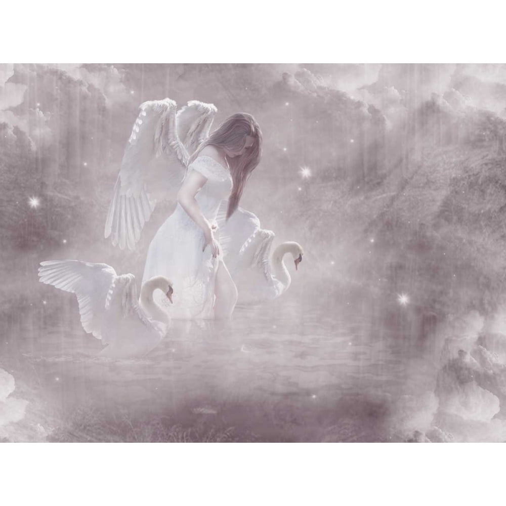Swan Angel Poster Print by Babette - Walmart.com