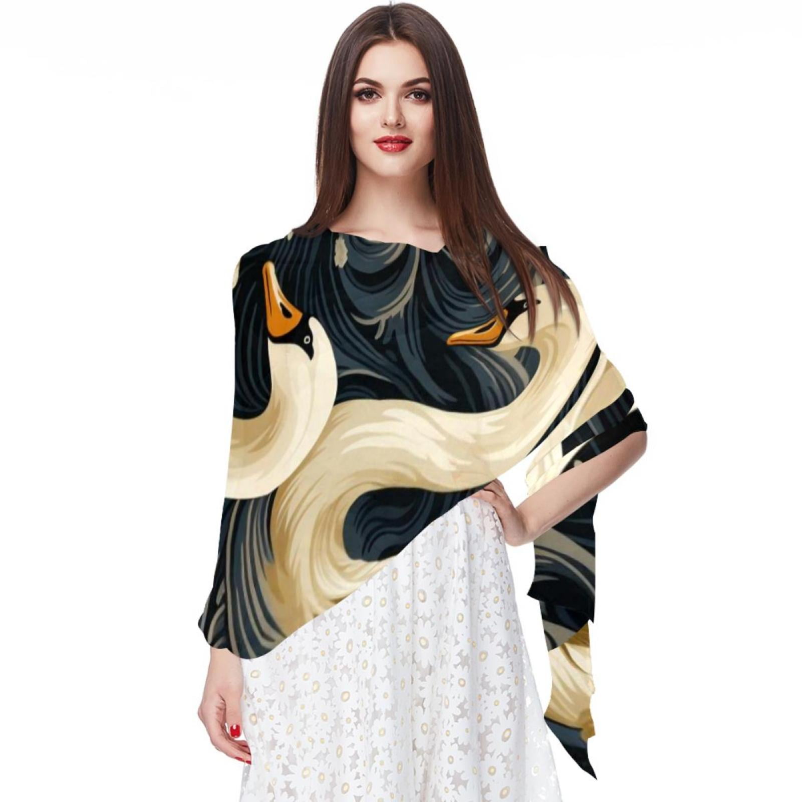 Swan Beautiful Translucent Chiffon Yarn Hair Scarf 180*73 (70.86*28.7in ...