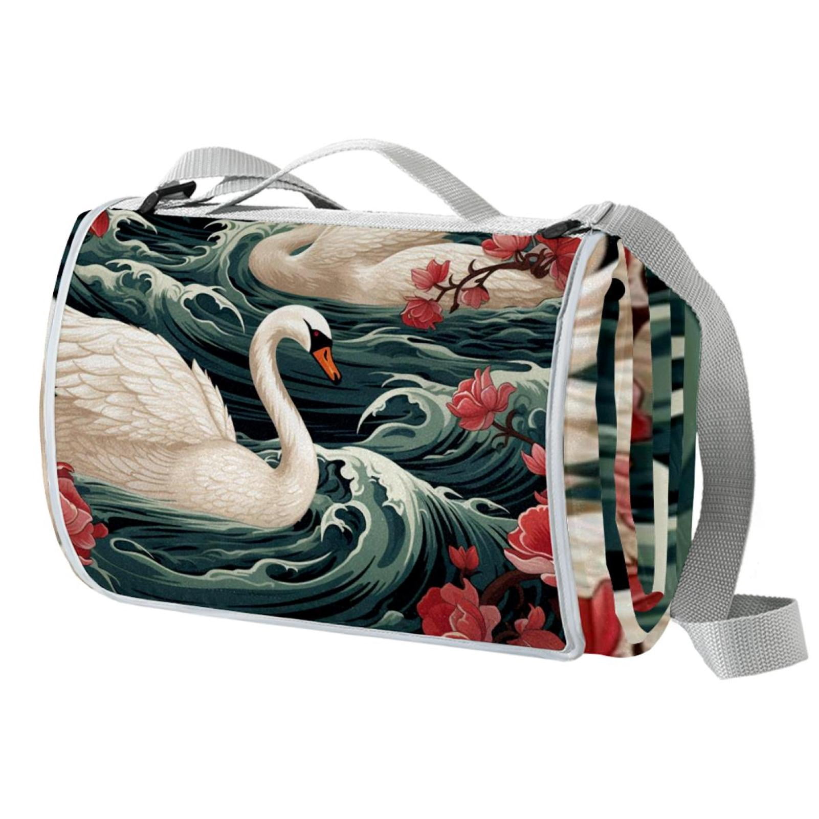 Swan Canvas Outdoor Picnic Mat - Large Size for Family Use - Durable ...
