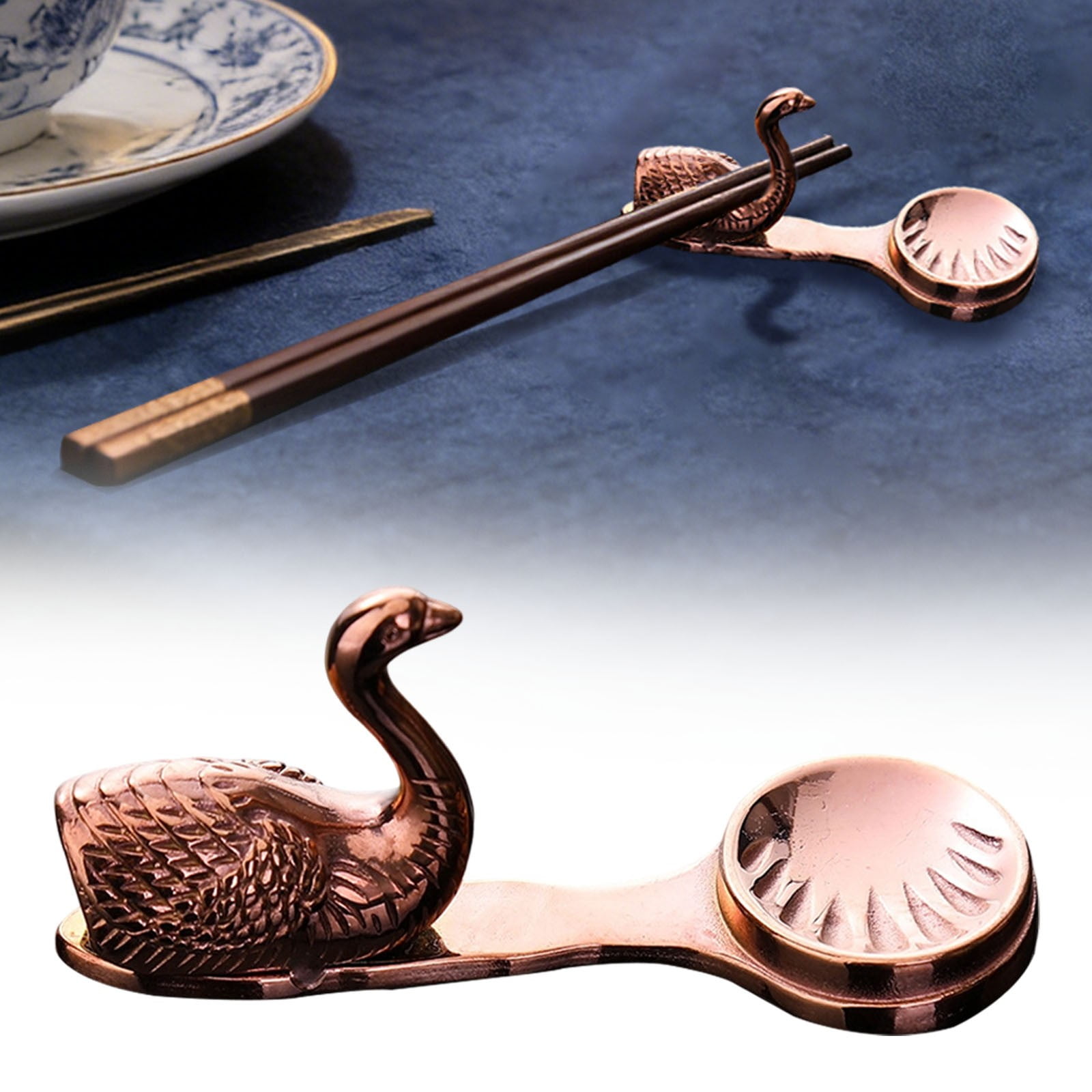 Swan Chopstick Rest Holder Stainless Utensil Stand For Restaurant Home ...
