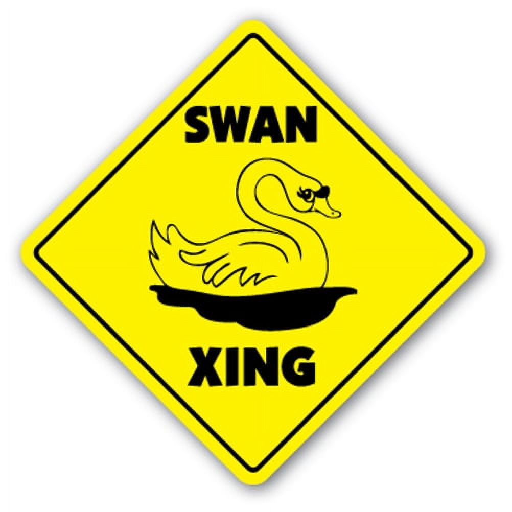 Swan Crossing [3 Pack] of Vinyl Decal Stickers | Indoor/Outdoor | Funny ...