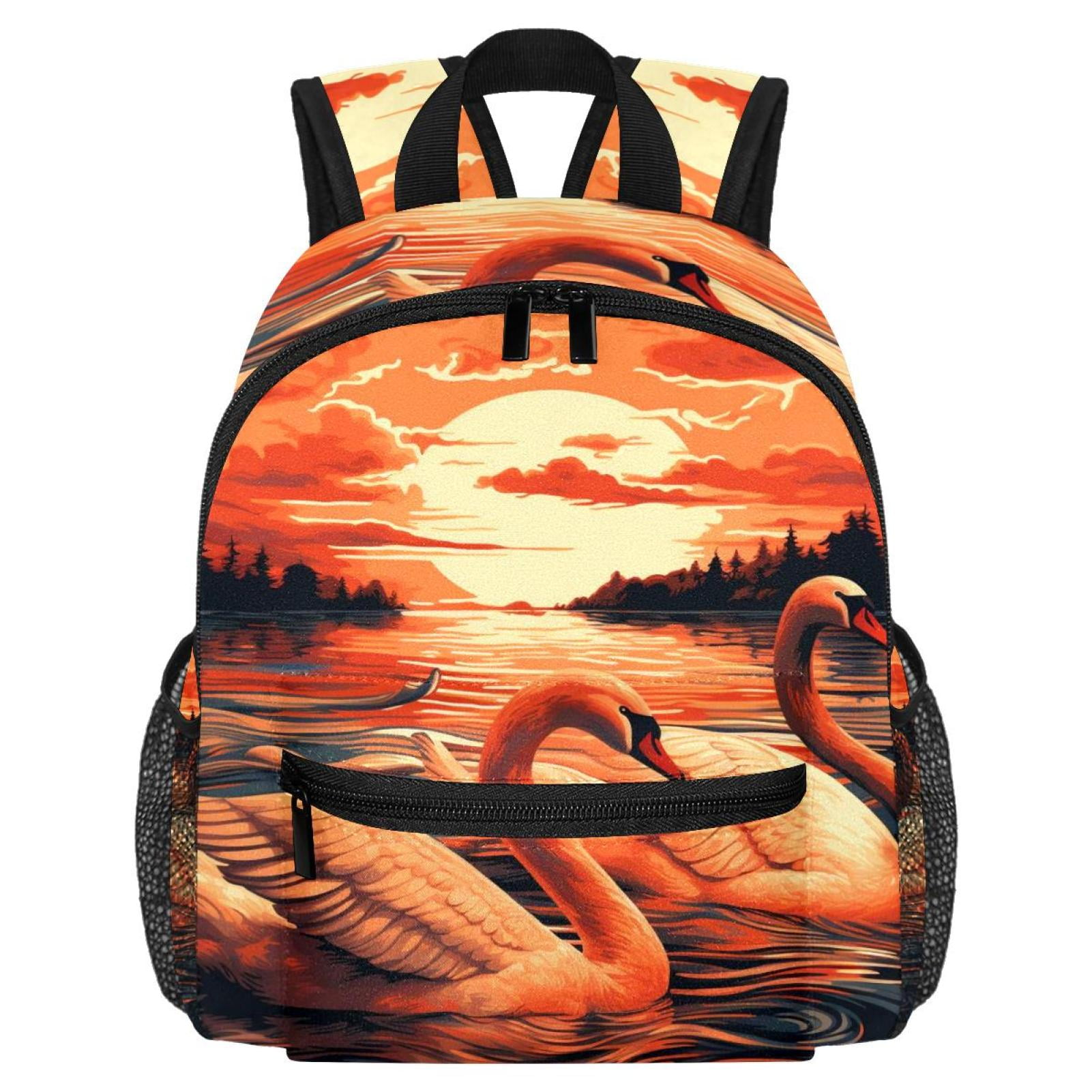 Swan Cute Book Bag with Adjustable Shoulder Strap, Large Capacity ...