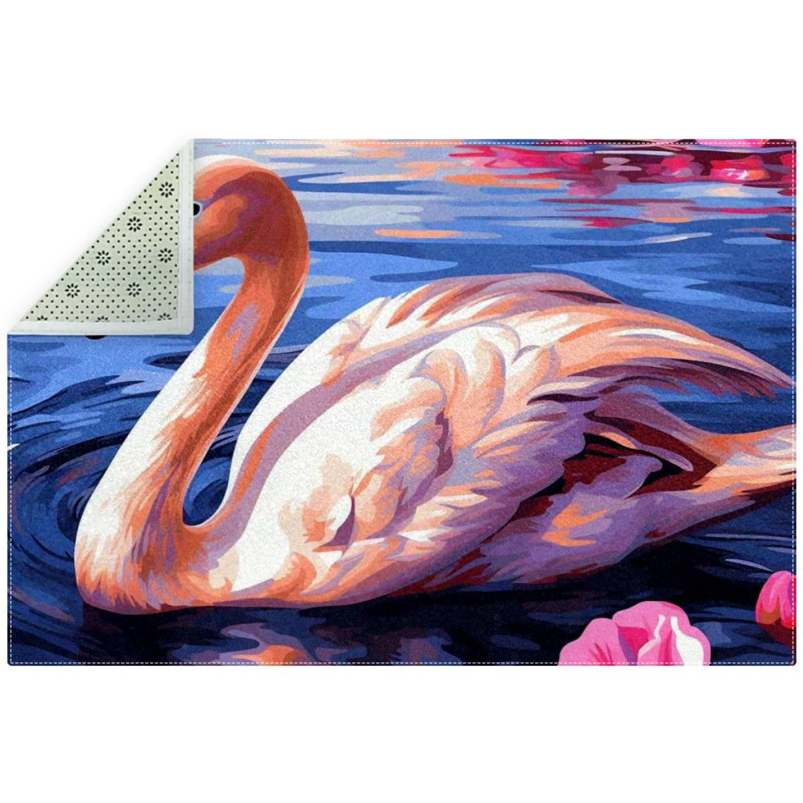 Swan Elegant Gray Polyester Area Rug with Right-Angle Design for Living ...
