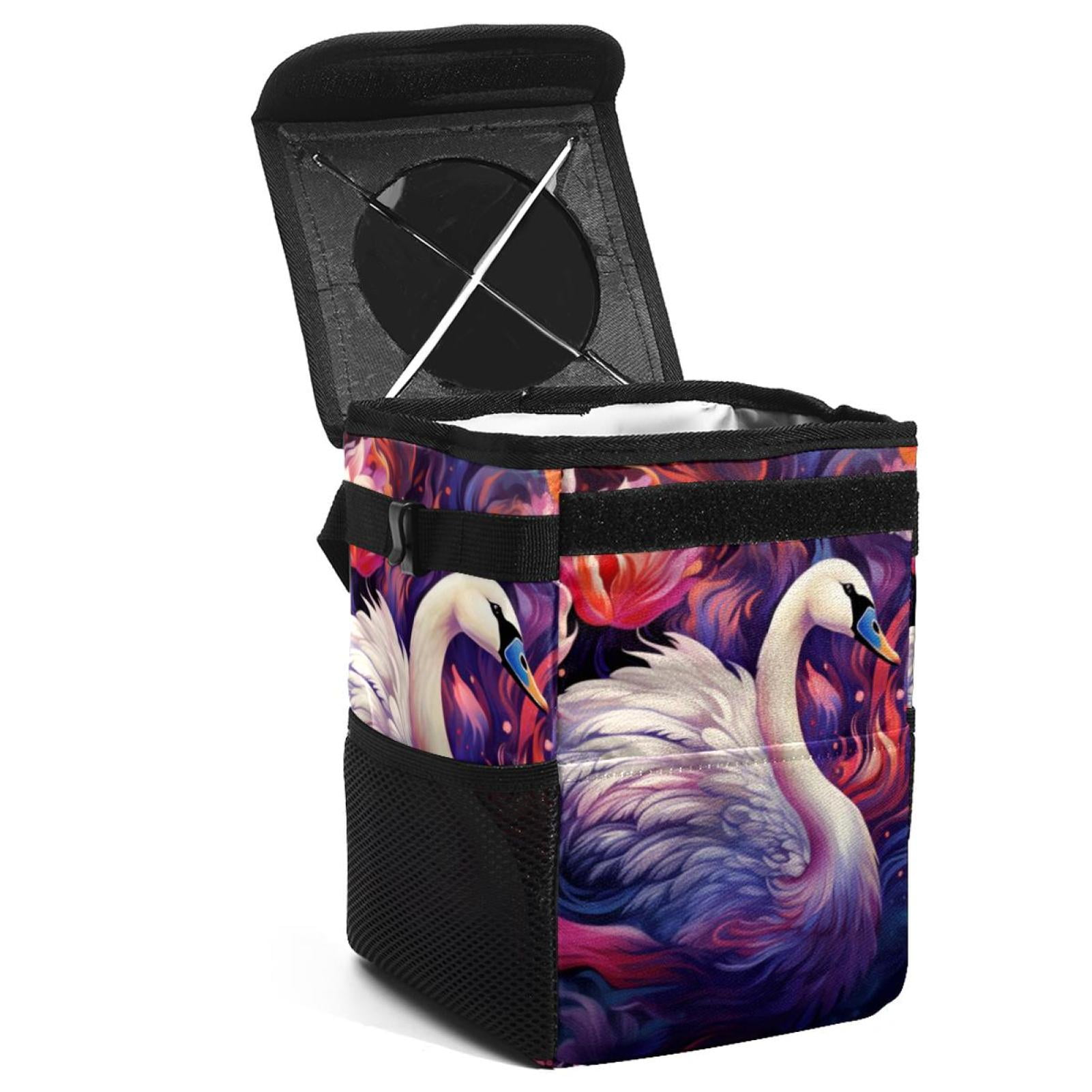 Swan Foldable Car Trash Bin with Lid, Leak-Proof, Hanging Storage Bag ...