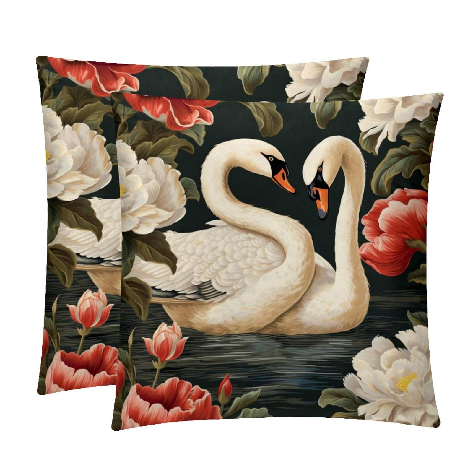 Swan Inserts Set of 2 - 16x16, 18x18, 20x20 Inches - Unique Patterns ...